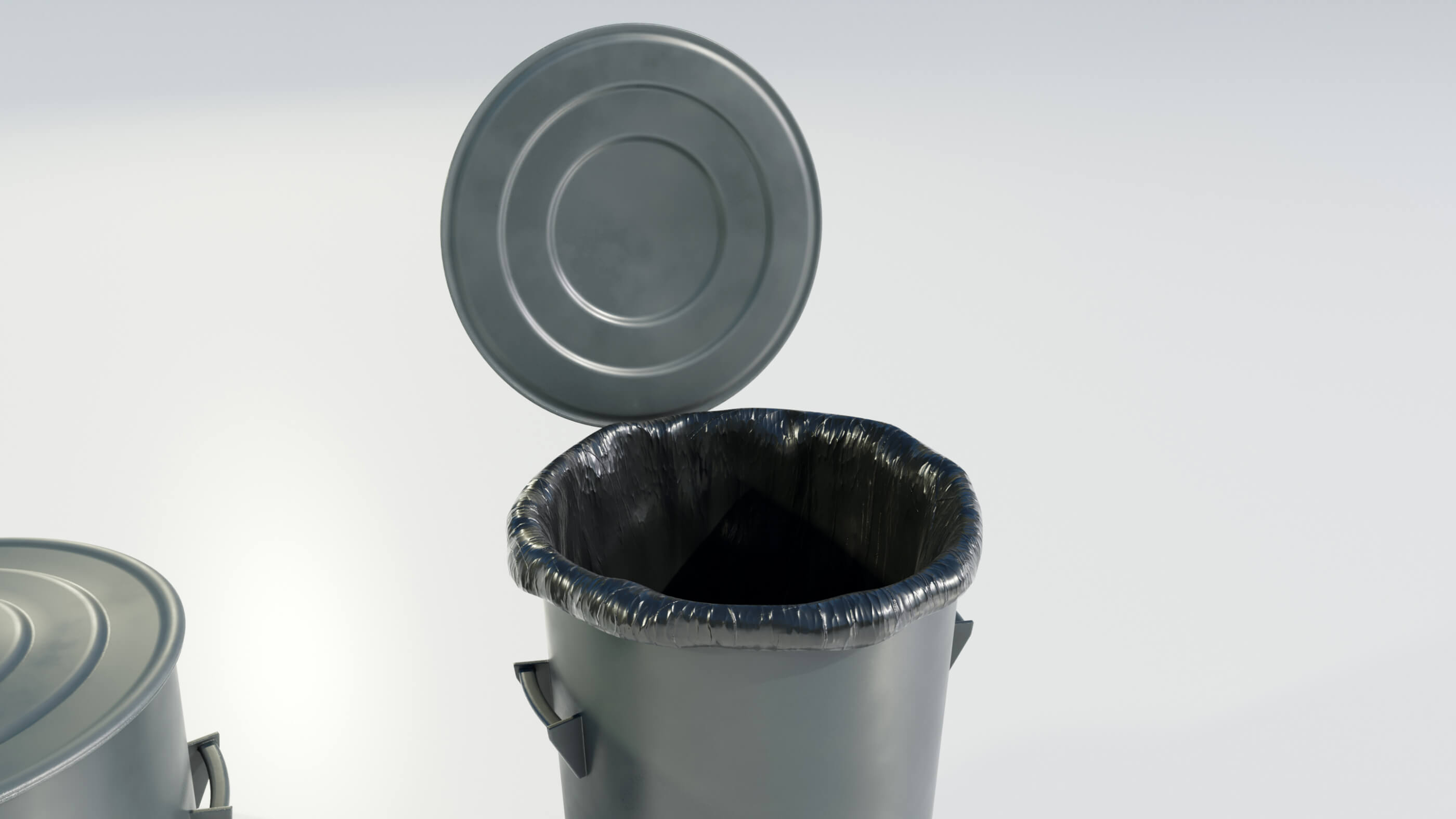 Garbage Cans - 3D Model by 3Dmae
