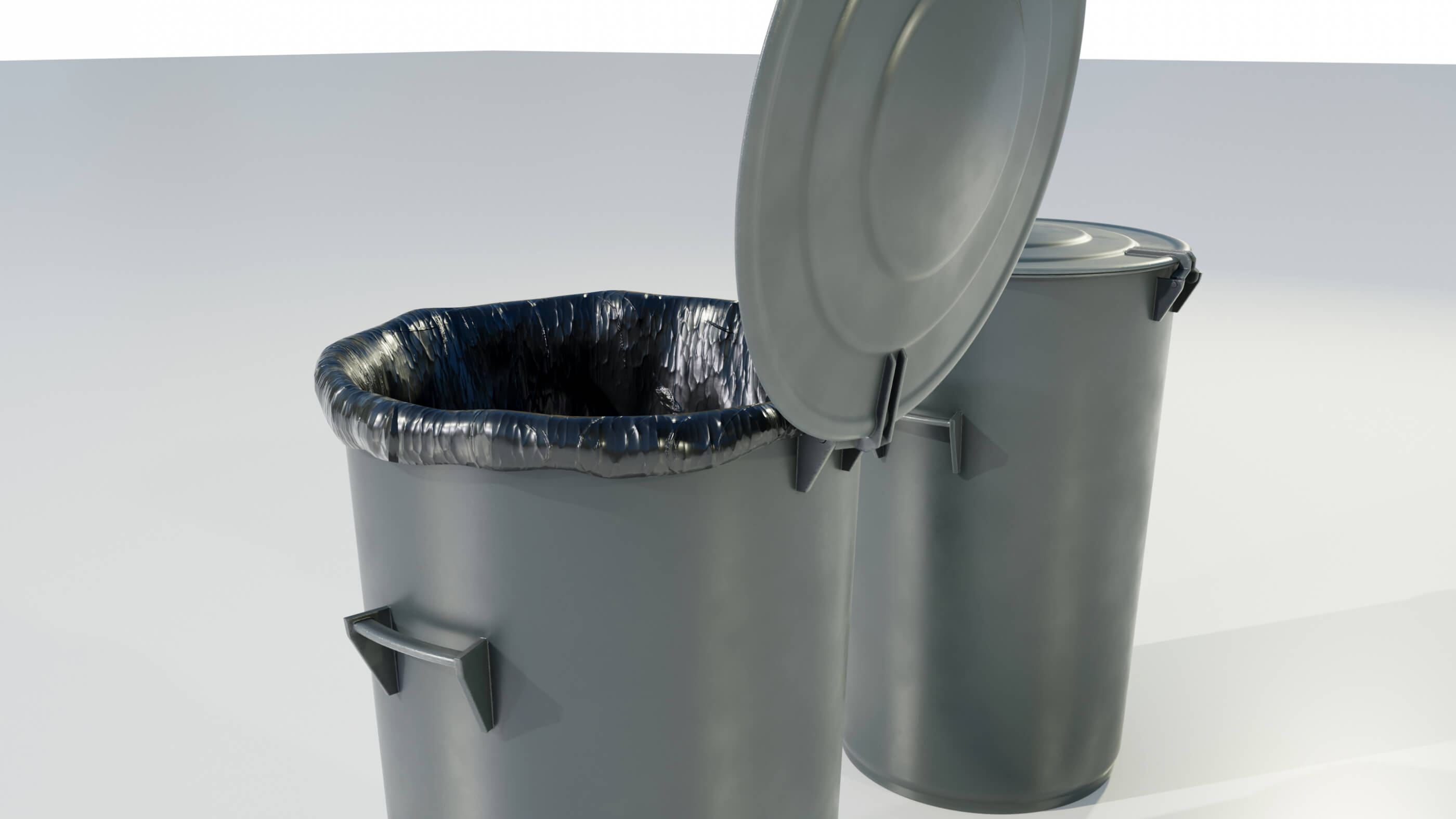 Garbage Cans - 3D Model by 3Dmae