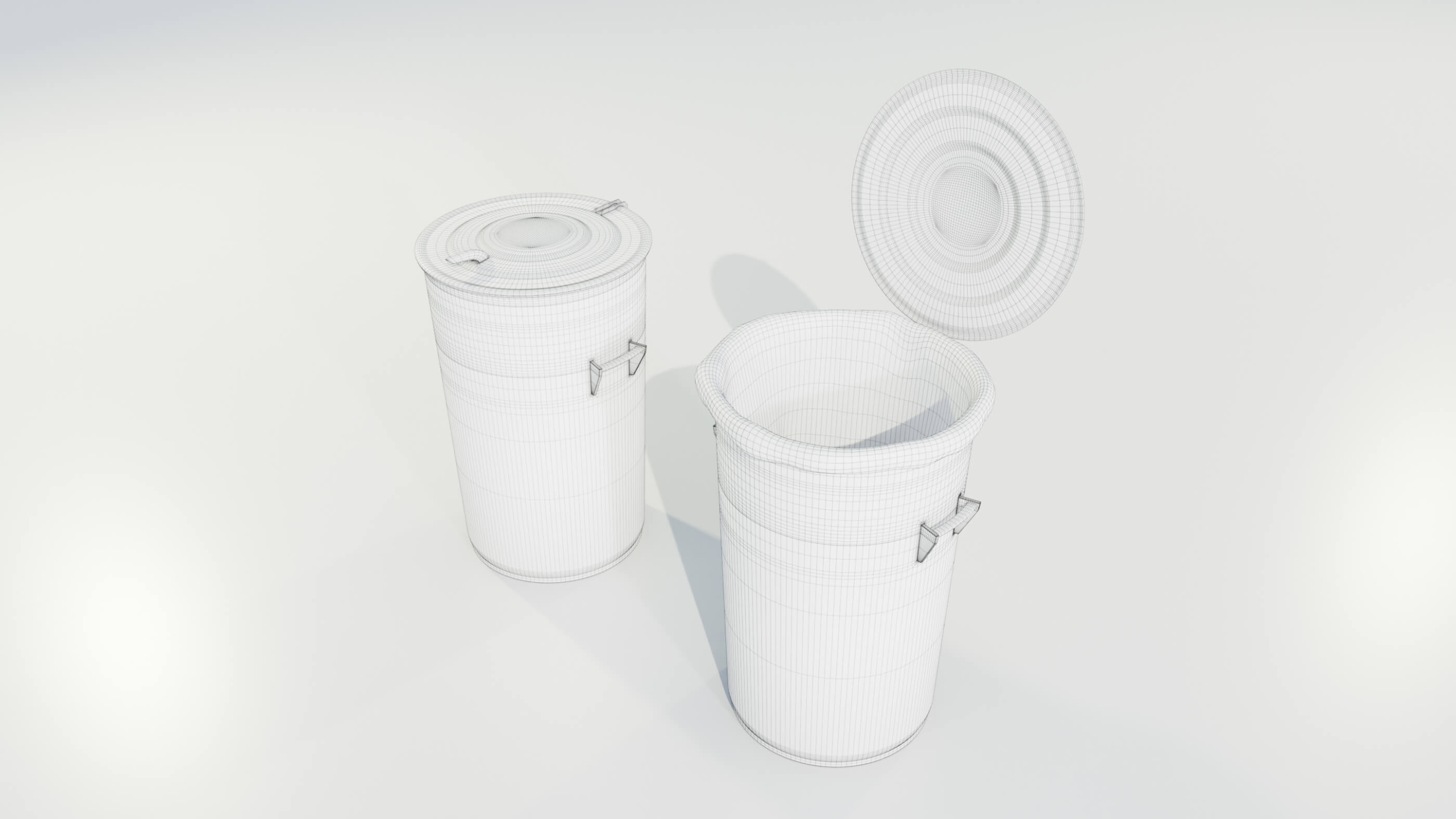 Garbage Cans - 3D Model by 3Dmae