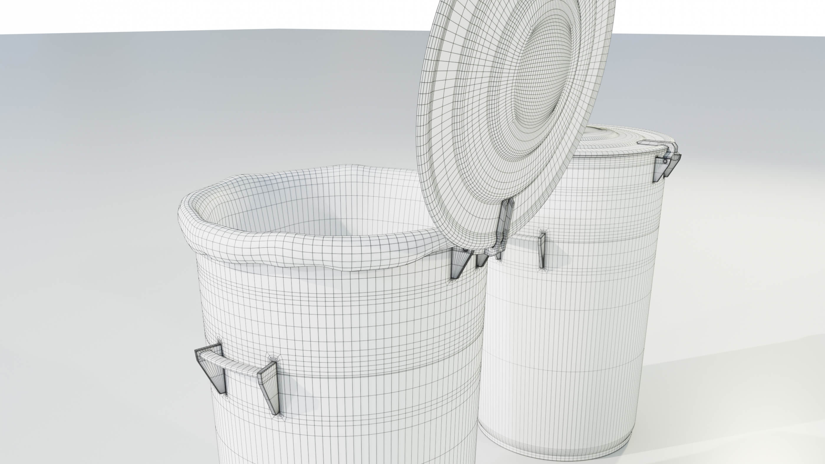 Garbage Cans - 3D Model by 3Dmae