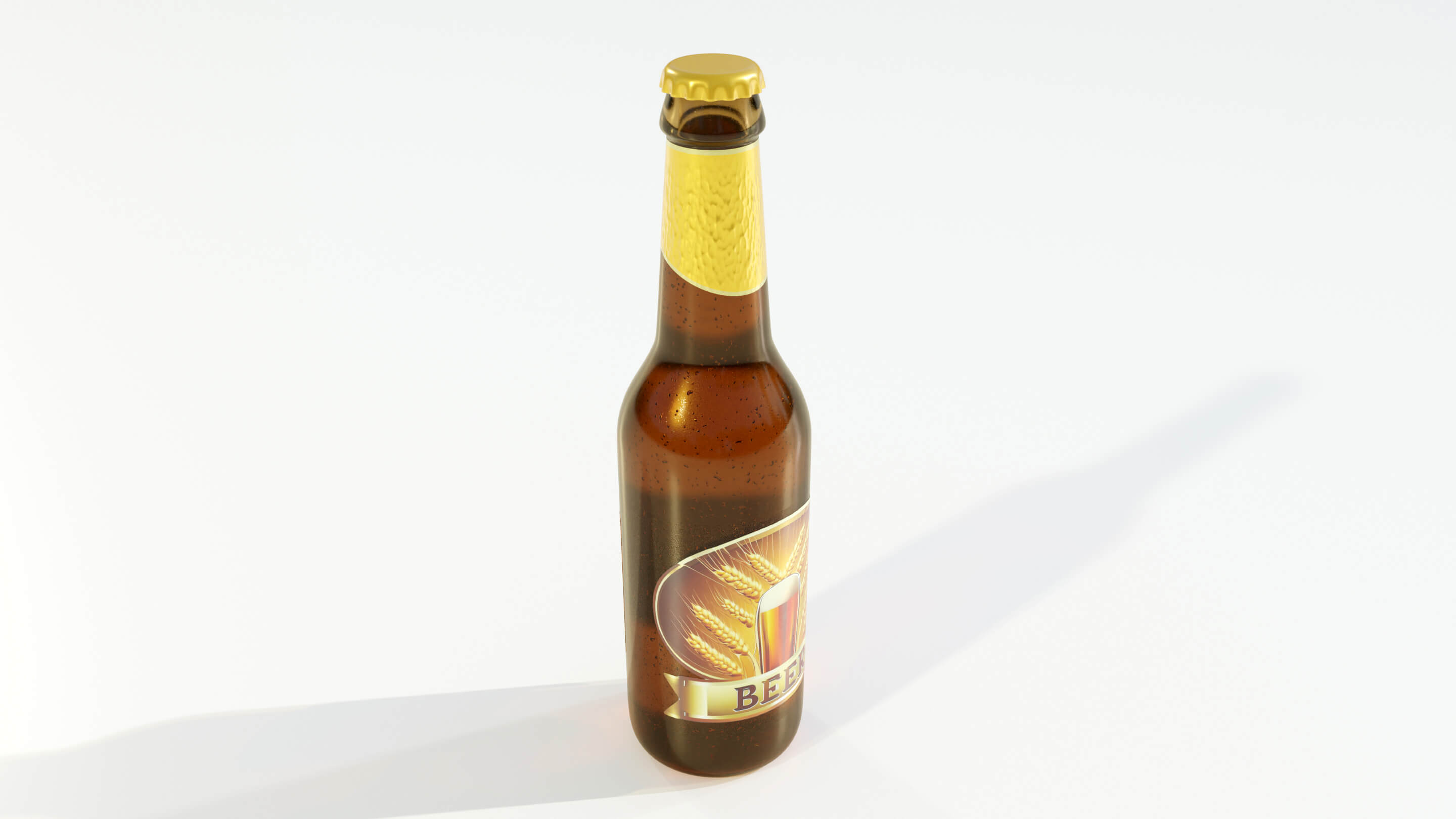 Generic Beer Bottle - 3D Model by 3Dmae