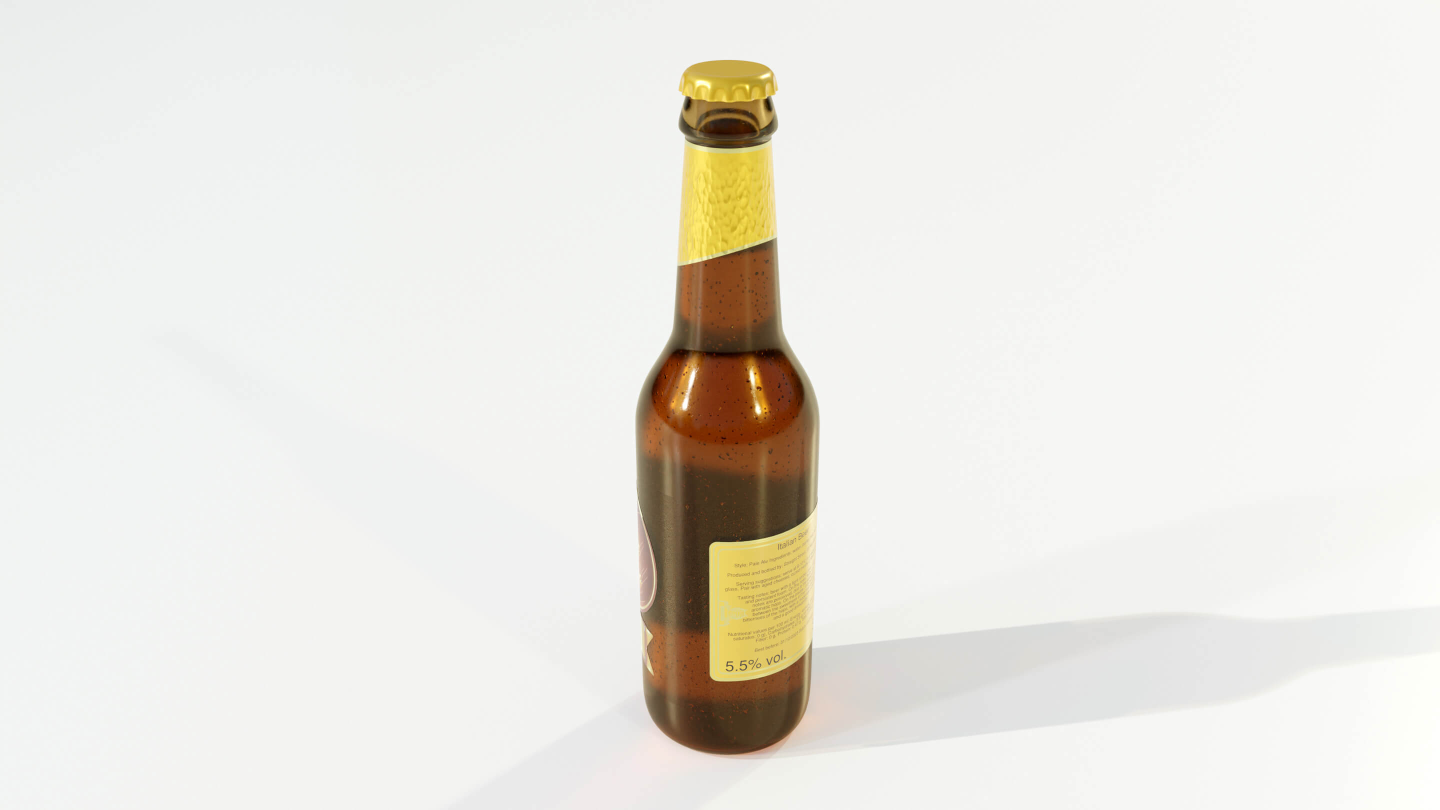 Generic Beer Bottle - 3D Model by 3Dmae