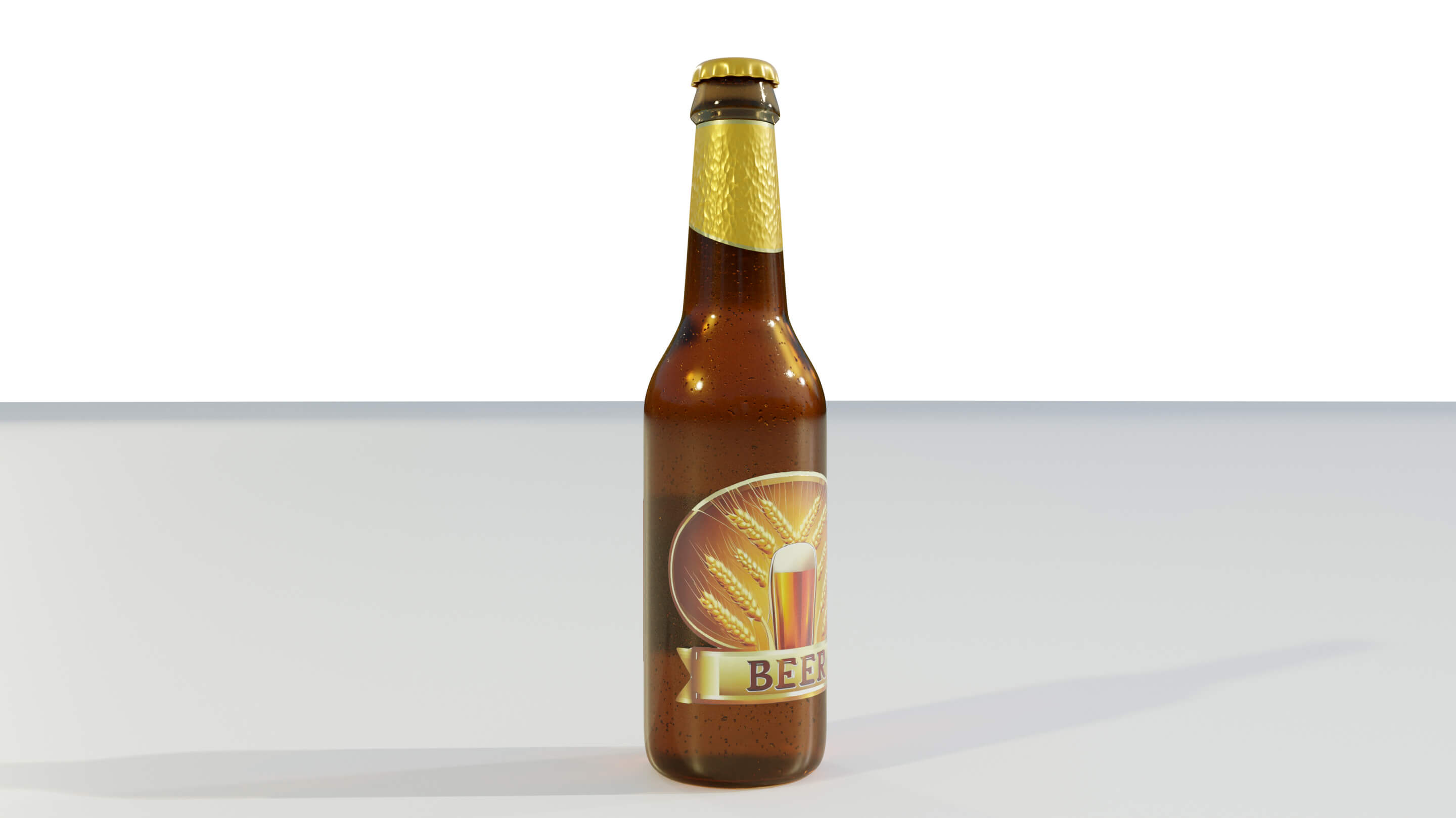 Generic Beer Bottle - 3D Model by 3Dmae