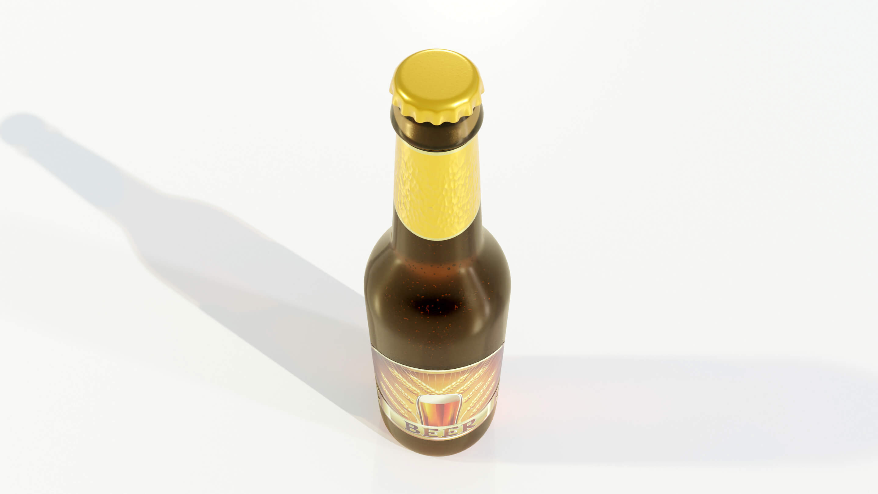 Generic Beer Bottle - 3D Model by 3Dmae