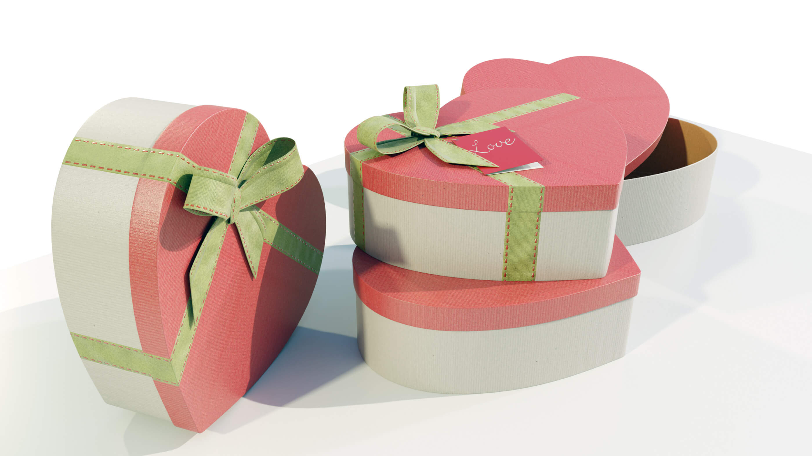 Heart Shaped Gift Box - 3D Model by 3Dmae