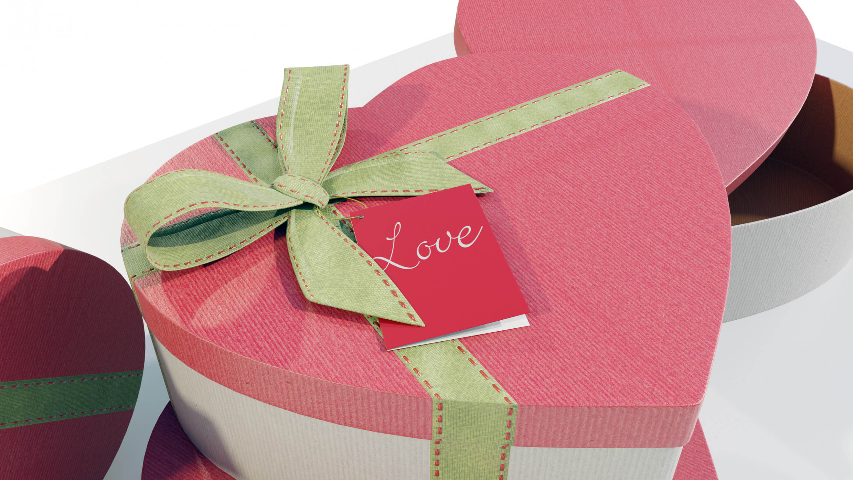 Heart Shaped Gift Box - 3D Model by 3Dmae