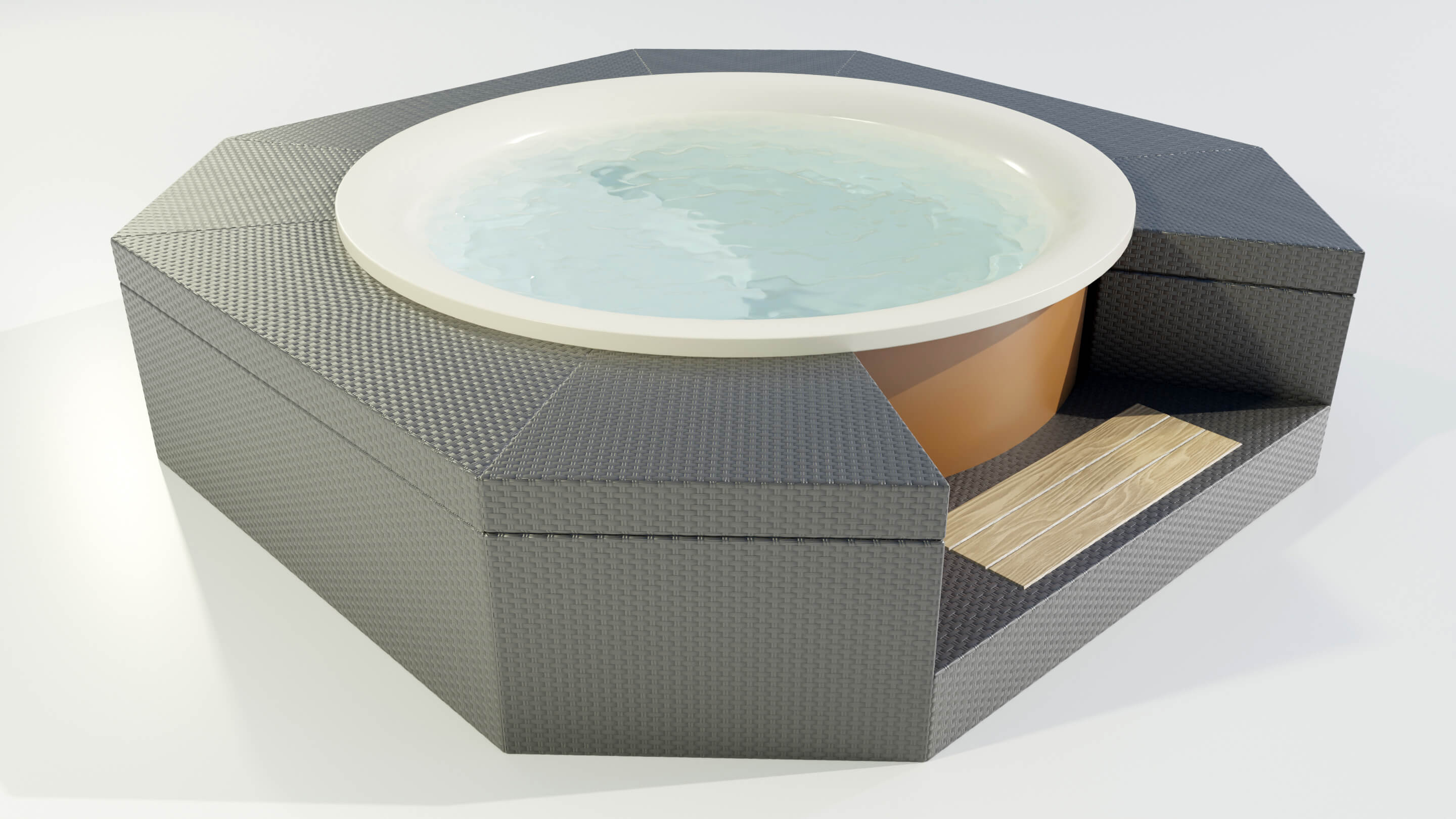 Polyrattan Hot Tub - 3D Model by 3Dmae