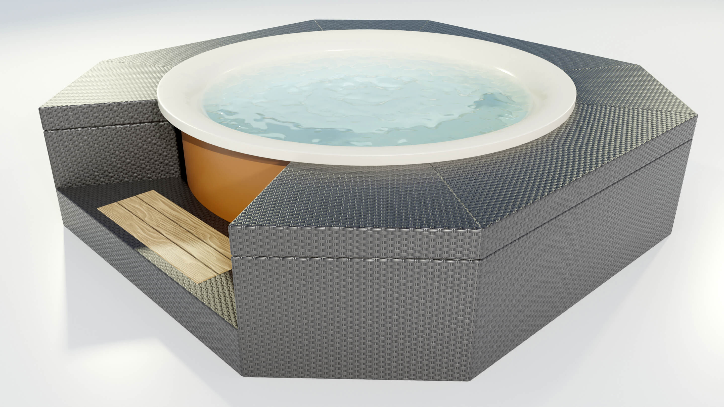 Polyrattan Hot Tub - 3D Model by 3Dmae