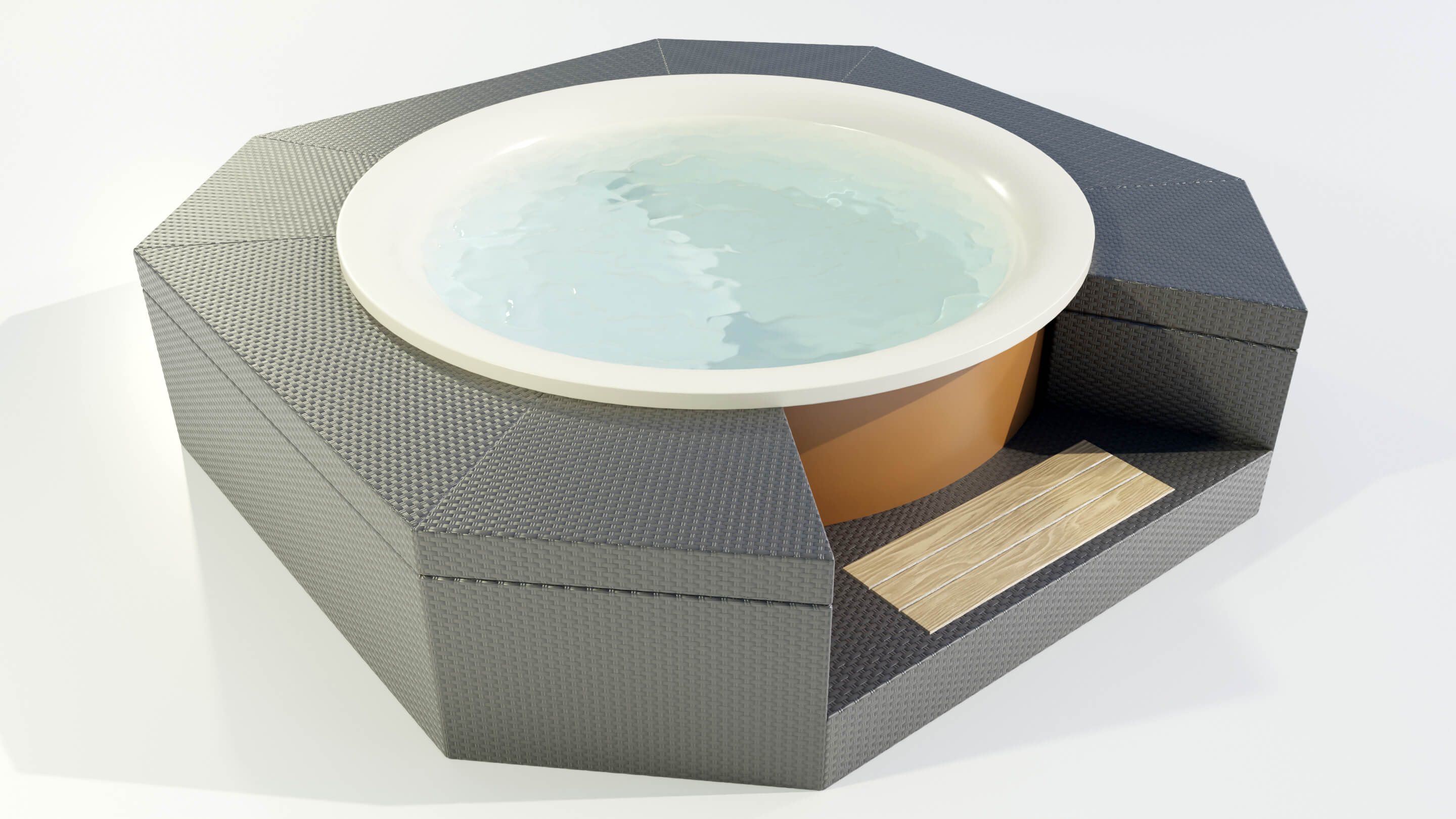 Polyrattan Hot Tub - 3D Model by 3Dmae