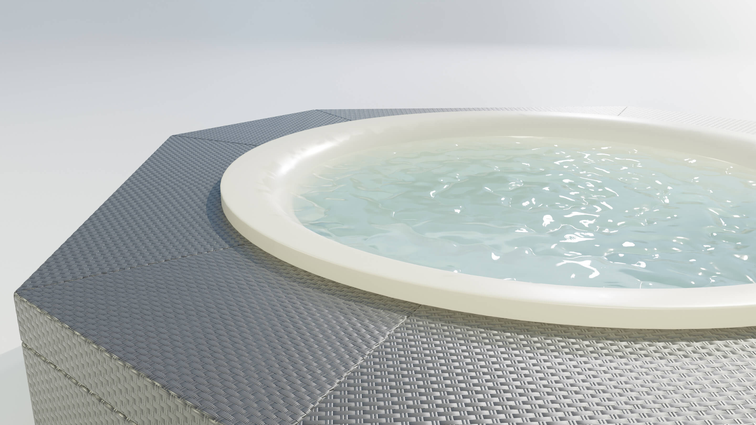 Polyrattan Hot Tub - 3D Model by 3Dmae