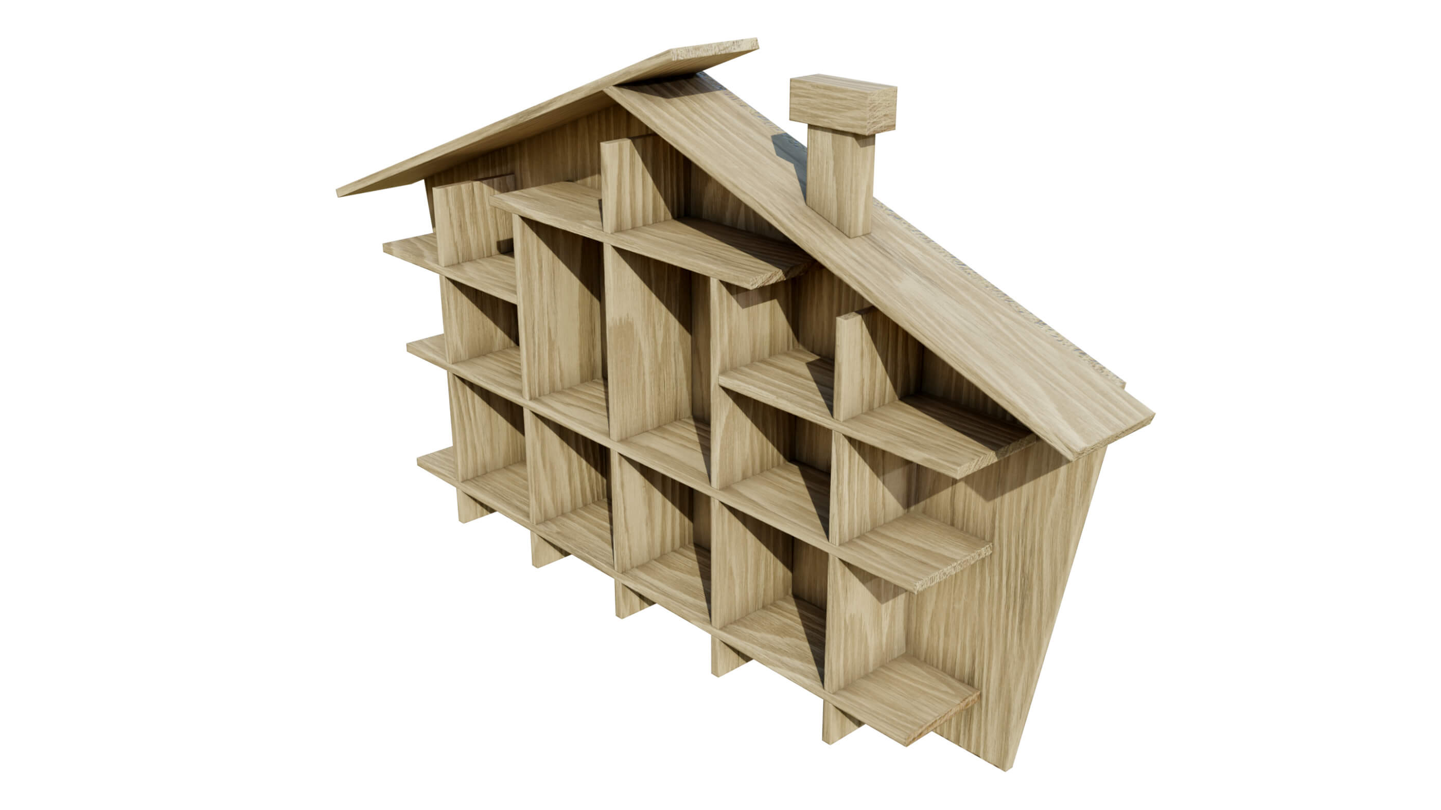 House Shaped Wall Storage - 3D Model by 3Dmae