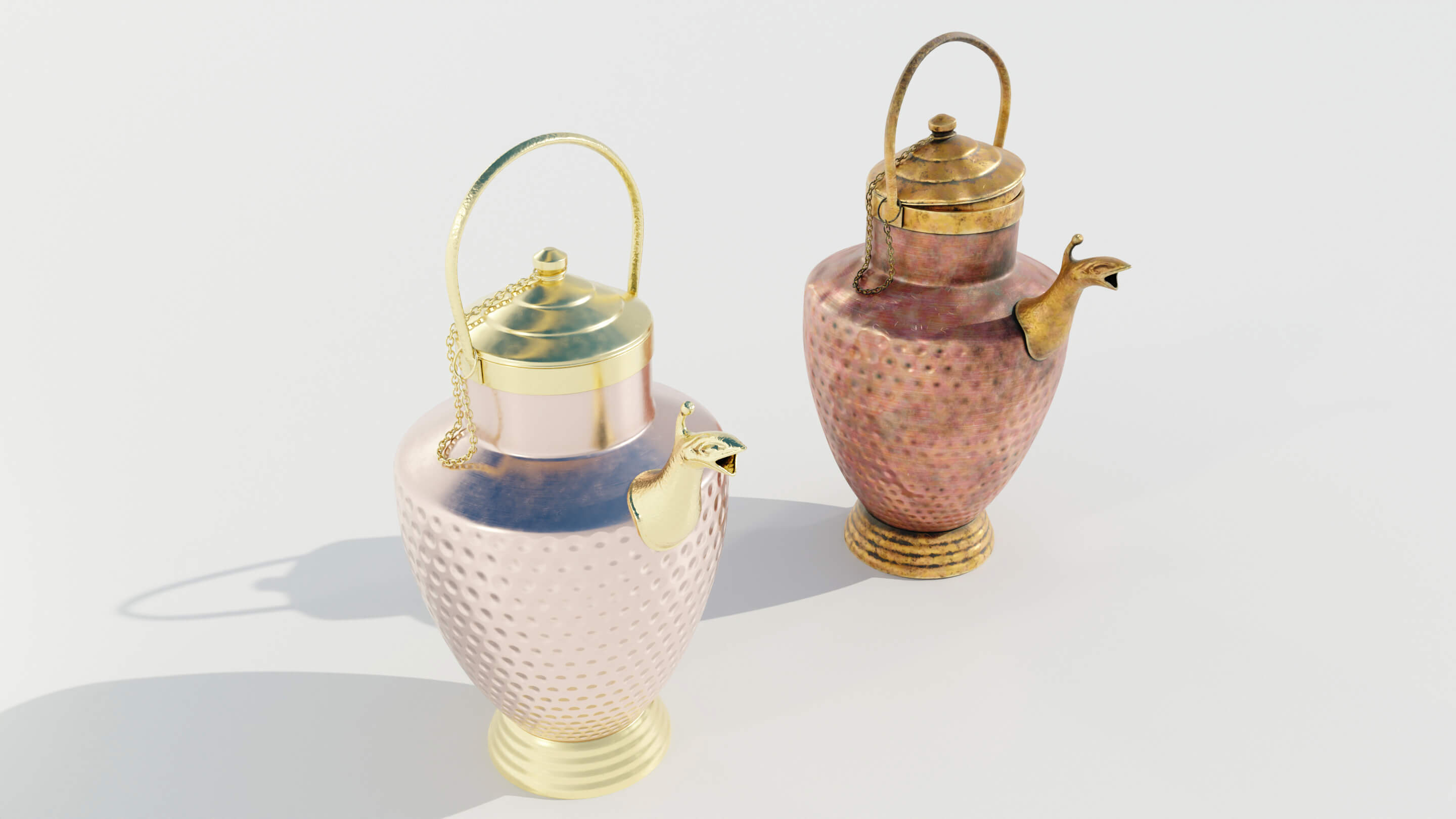 Italian Copper Pitchers - 3D Model by 3Dmae