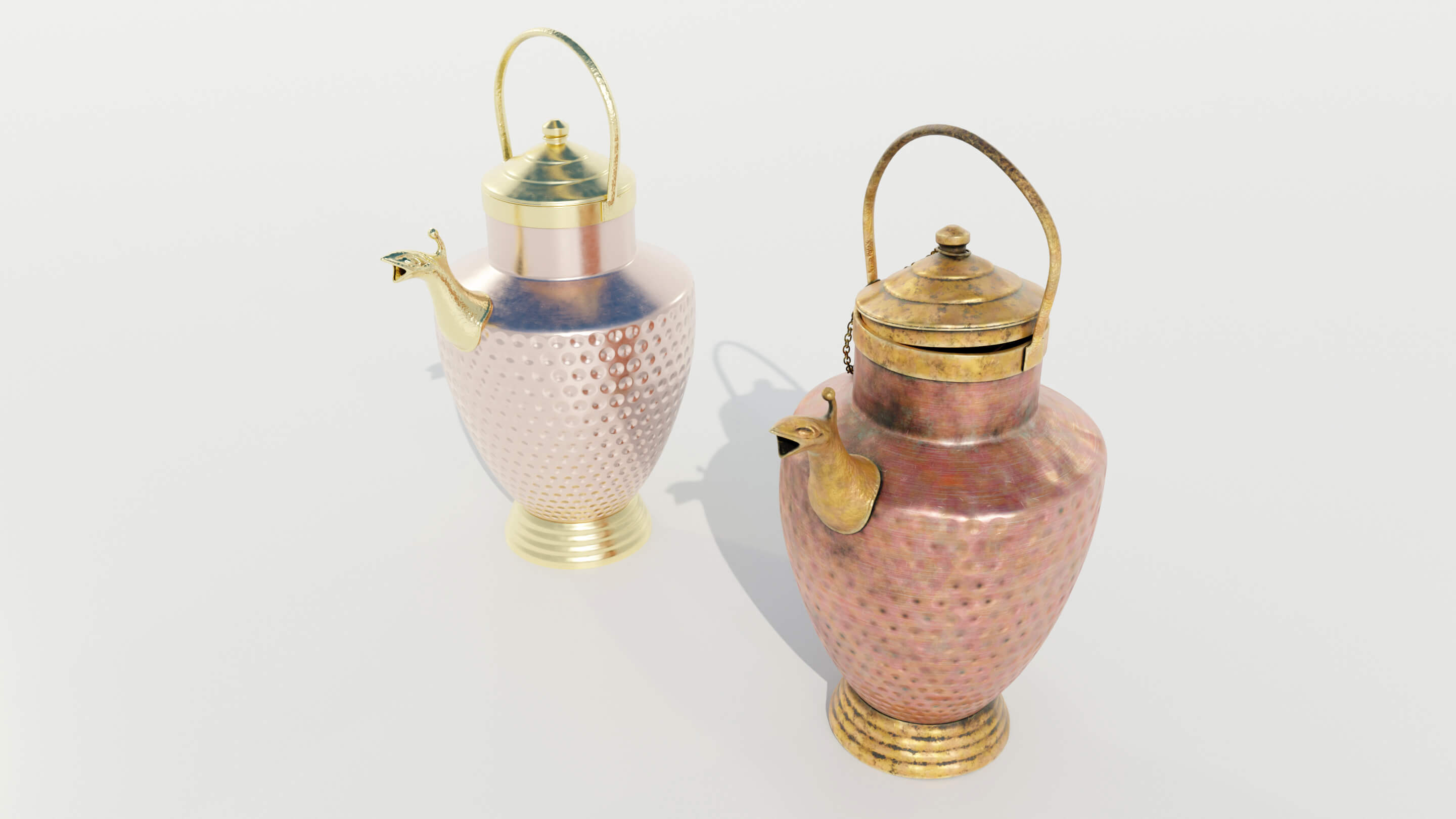 Italian Copper Pitchers - 3D Model by 3Dmae