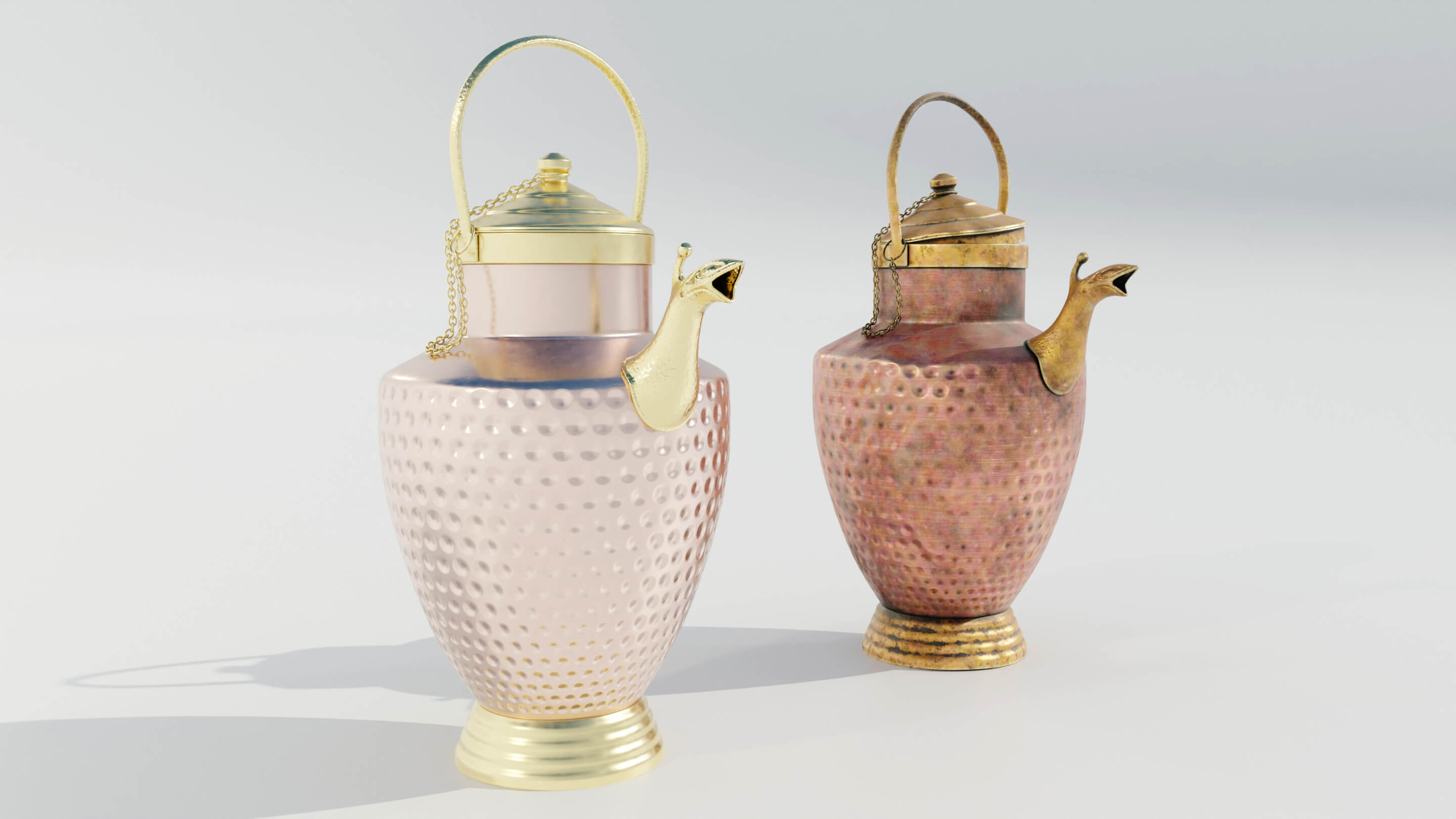 Italian Copper Pitchers - 3D Model by 3Dmae