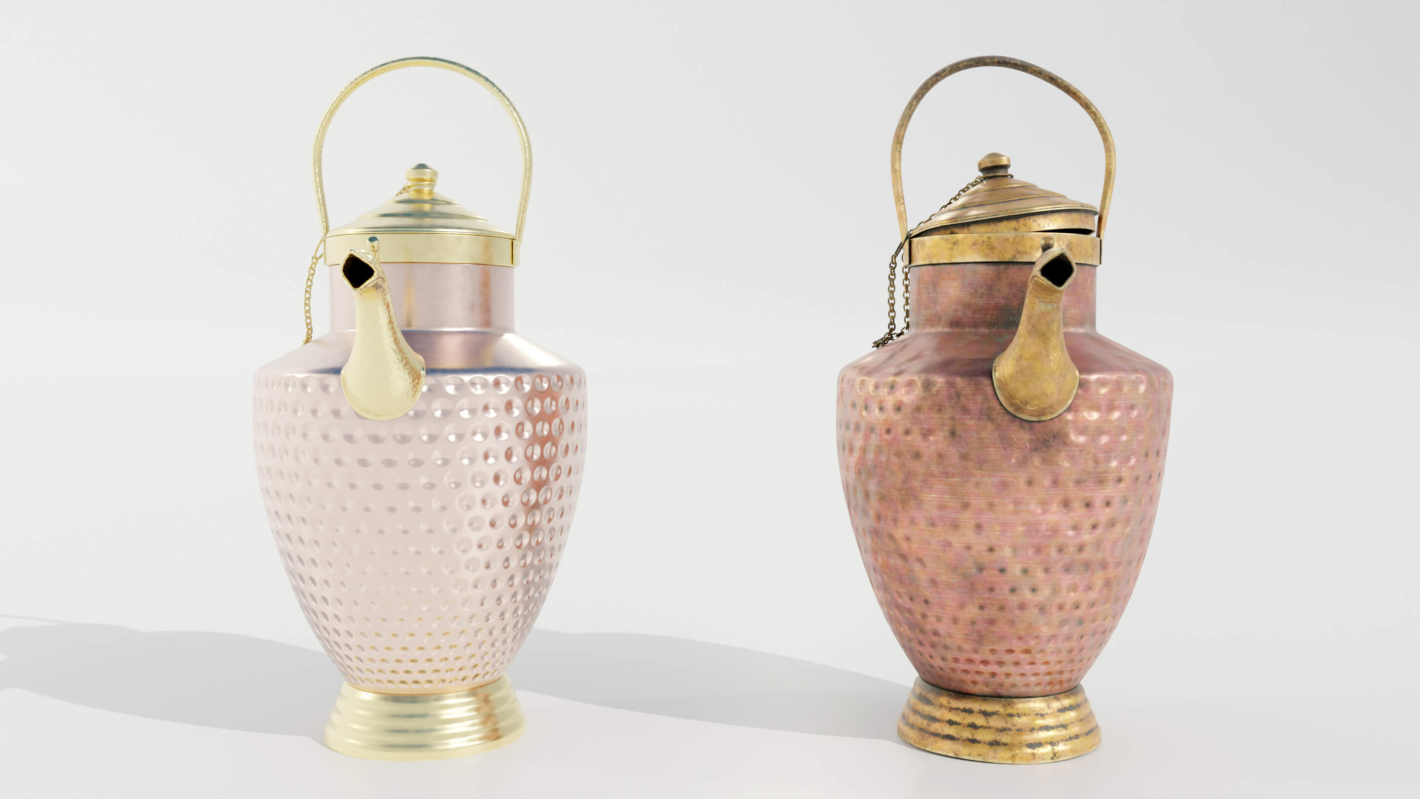Italian Copper Pitchers - 3D Model by 3Dmae