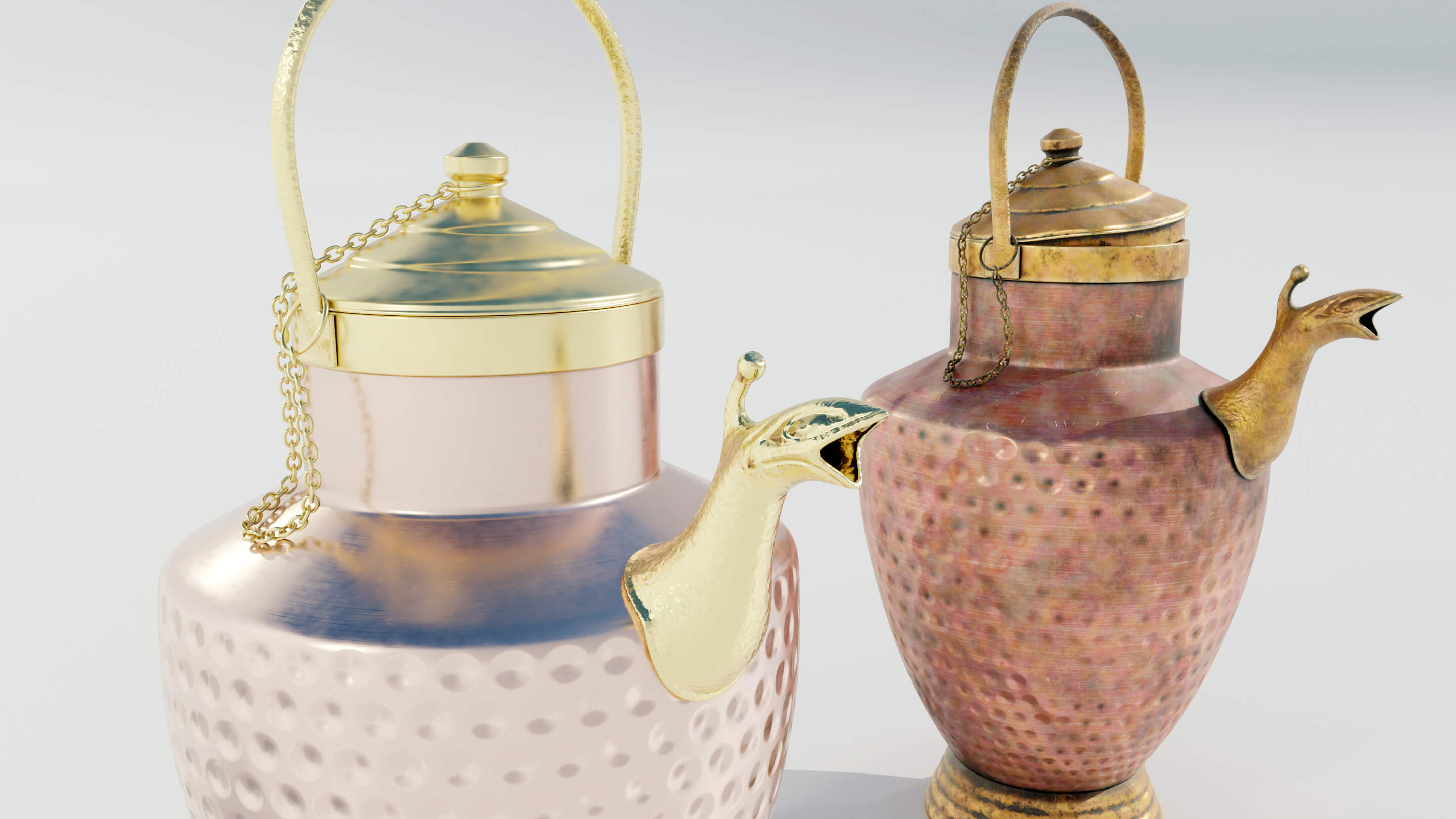 Italian Copper Pitchers - 3D Model by 3Dmae