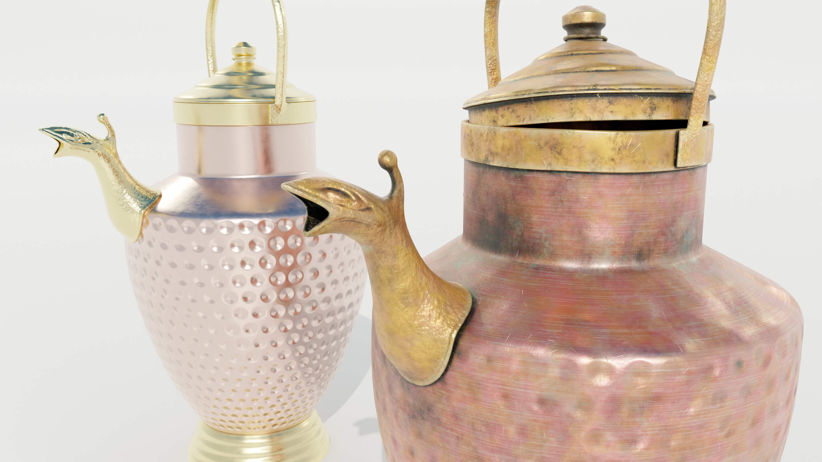 Italian Copper Pitchers - 3D Model by 3Dmae