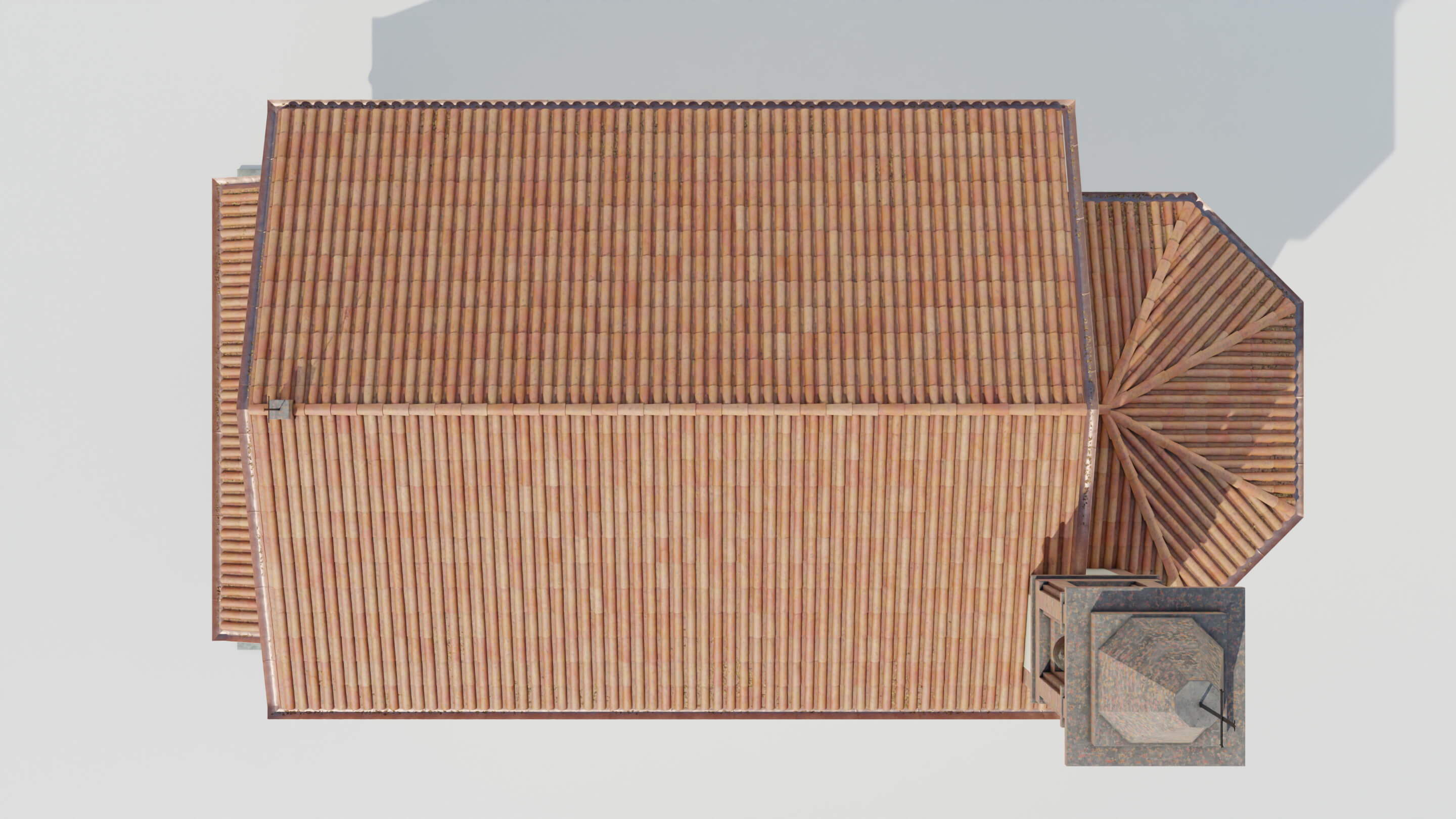 Italian Country Church - 3D Model by 3Dmae