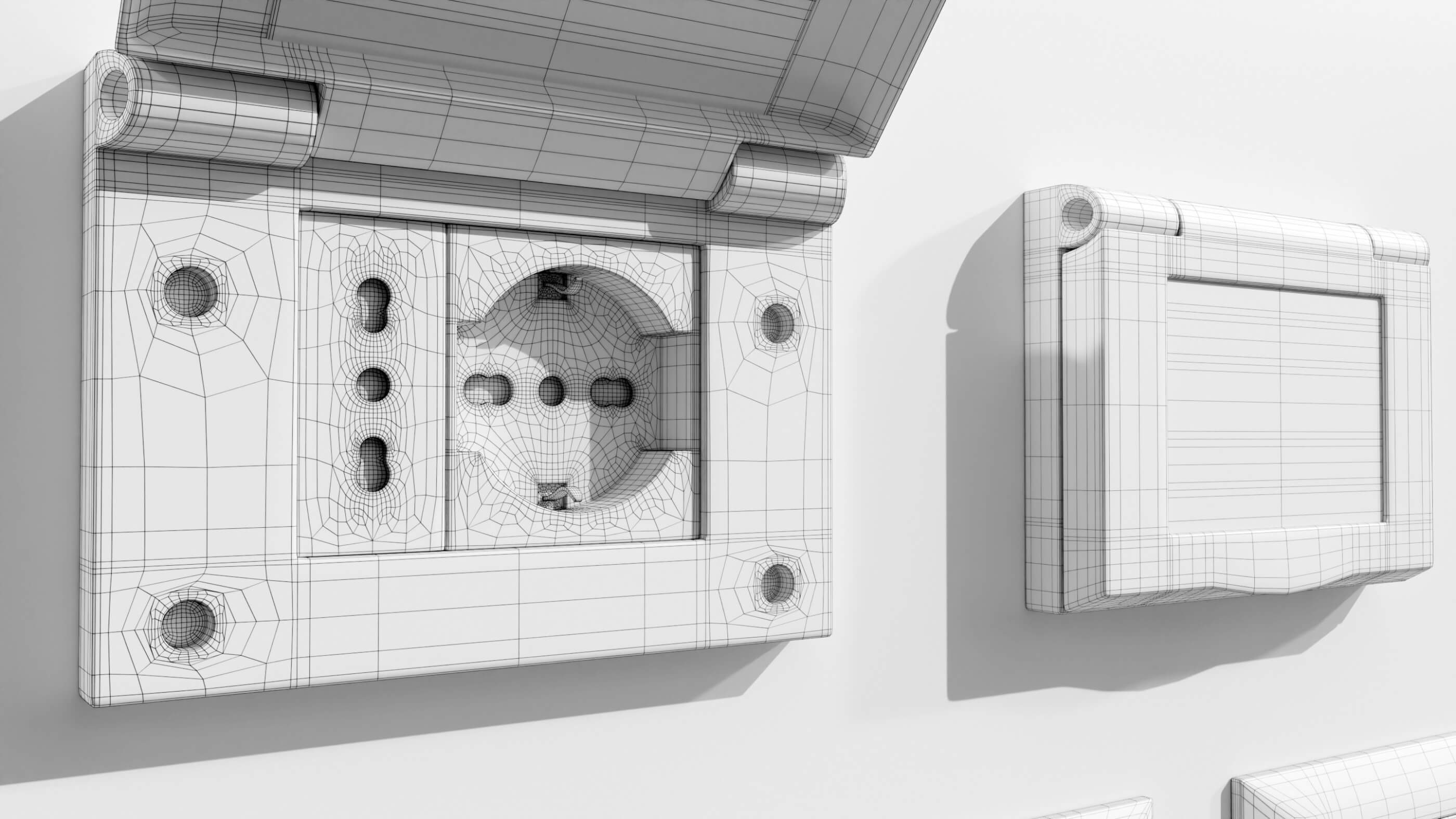 Italian Electrical Sockets Collection - 3D Model by 3Dmae