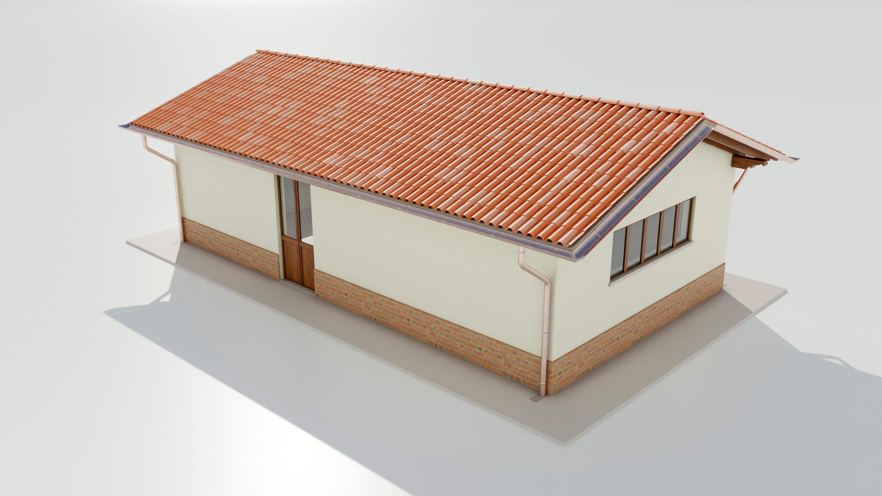 Italian Farm Building - Garage 3 3D Model by 3Dmae