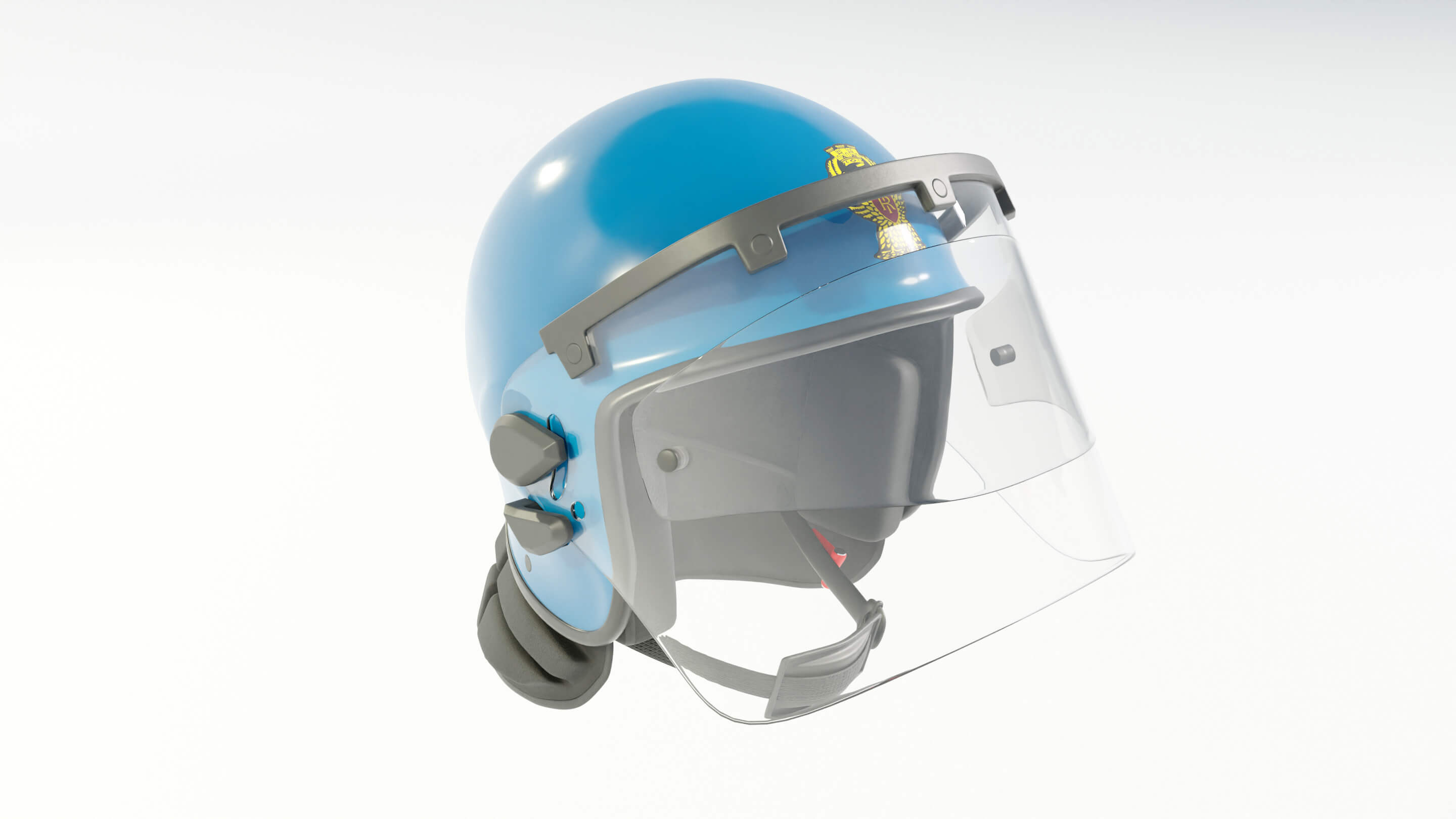 Italian Police Riot Helmet - 3D Model by 3Dmae