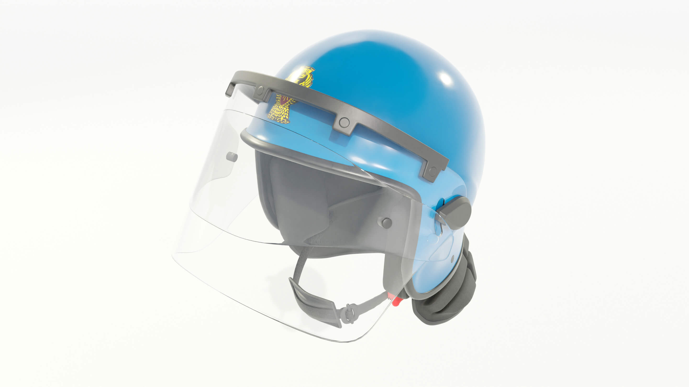 Italian Police Riot Helmet - 3D Model by 3Dmae