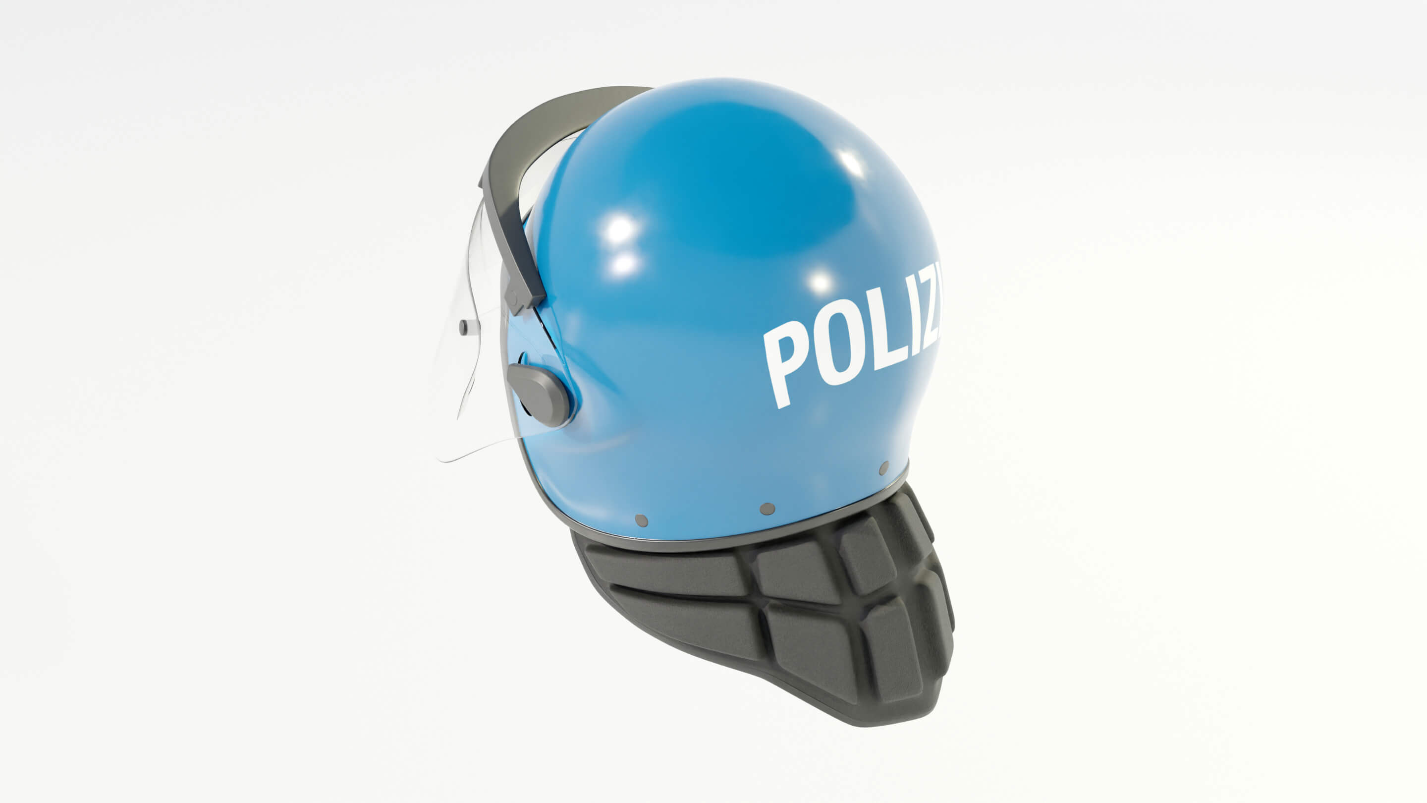 Italian Police Riot Helmet - 3D Model by 3Dmae
