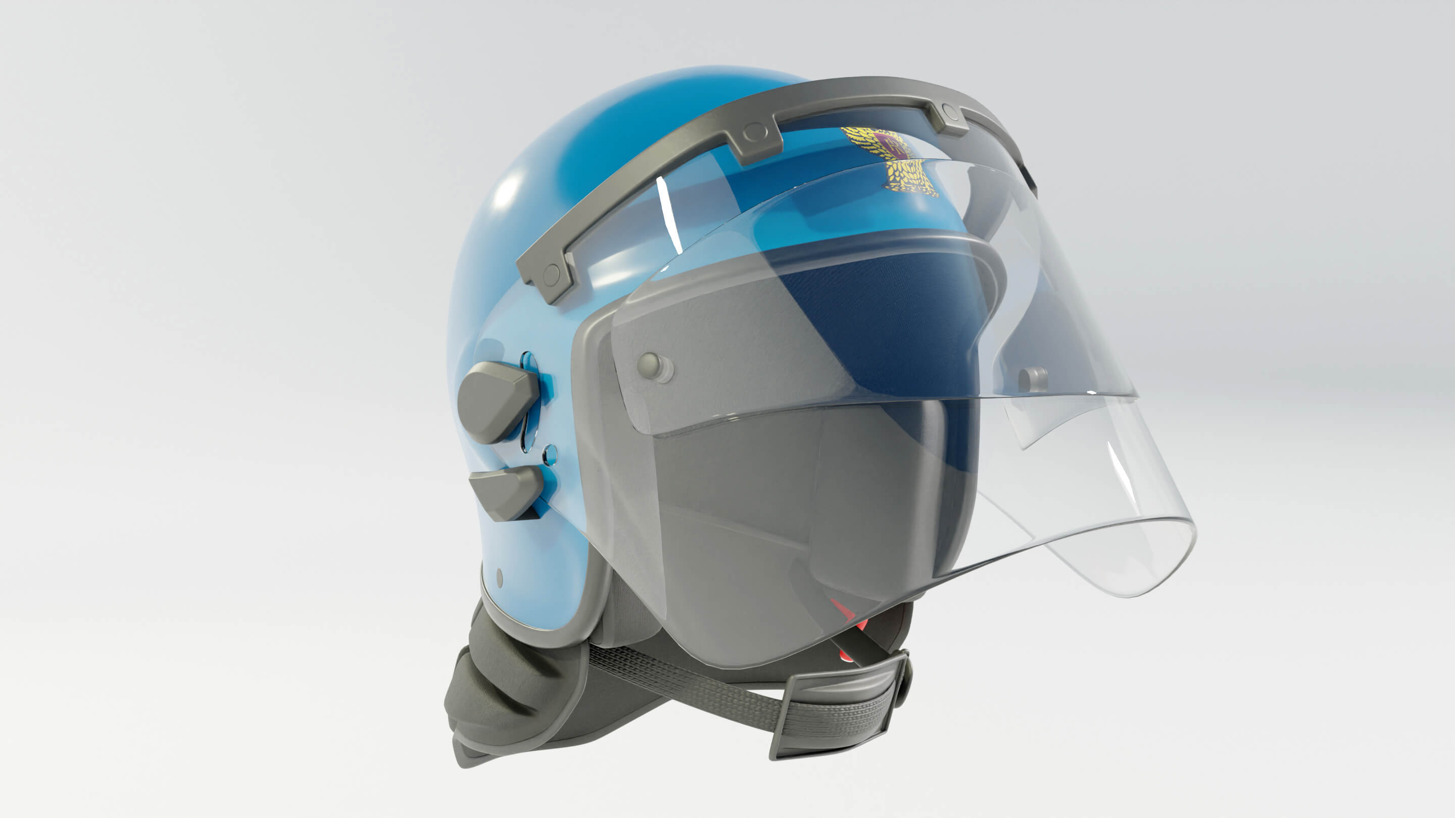 Italian Police Riot Helmet - 3D Model by 3Dmae