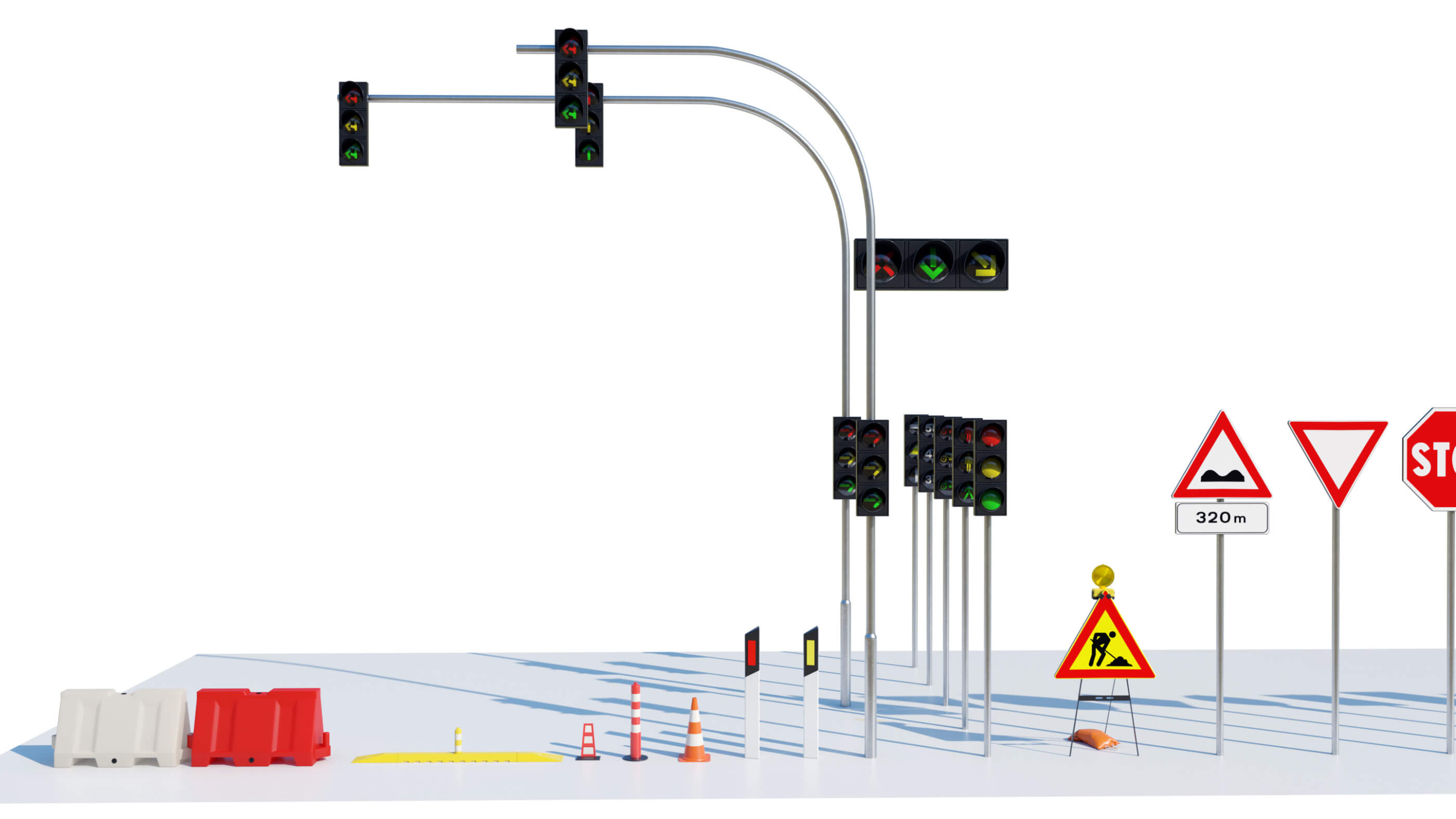 Italian Traffic Signs Collection - 3D Model by 3Dmae