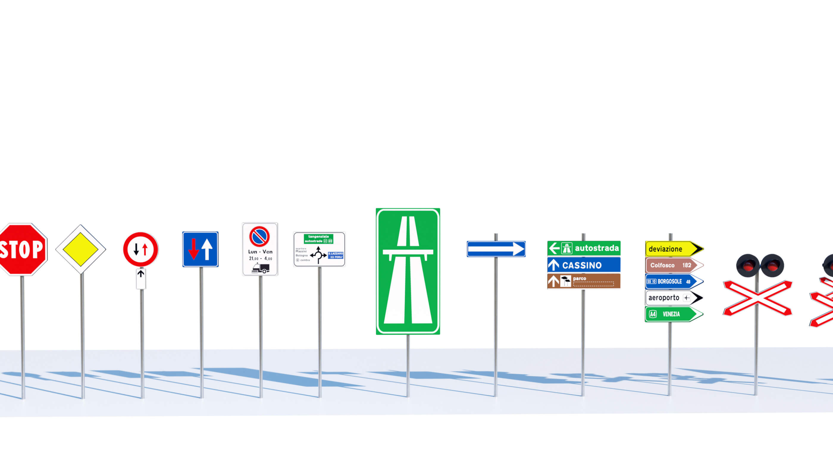 Italian Traffic Signs Collection - 3D Model by 3Dmae