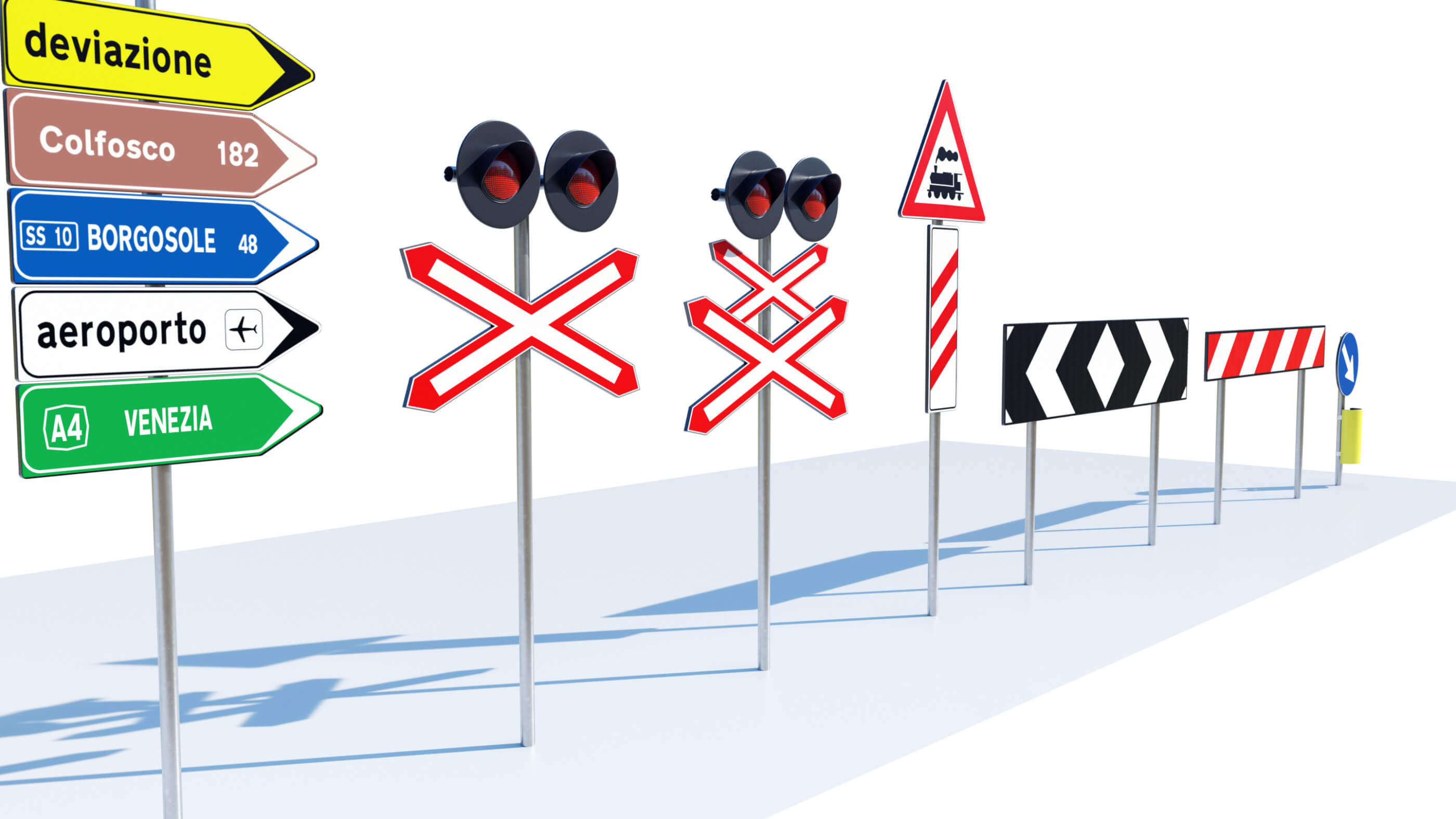 Italian Traffic Signs Collection - 3D Model by 3Dmae