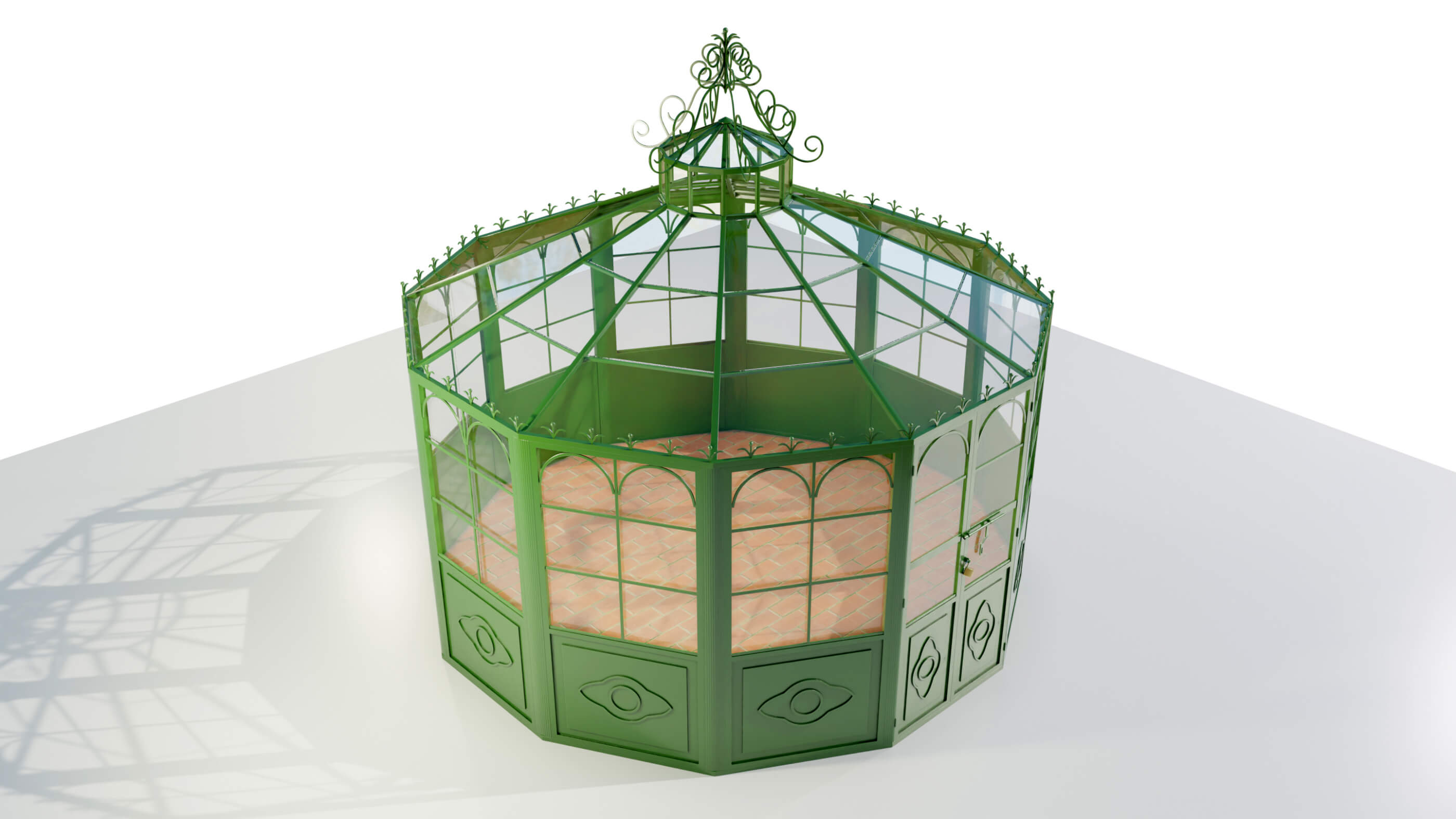 Italian Wrought Iron Greenhouse 2 - 3D Model by 3Dmae
