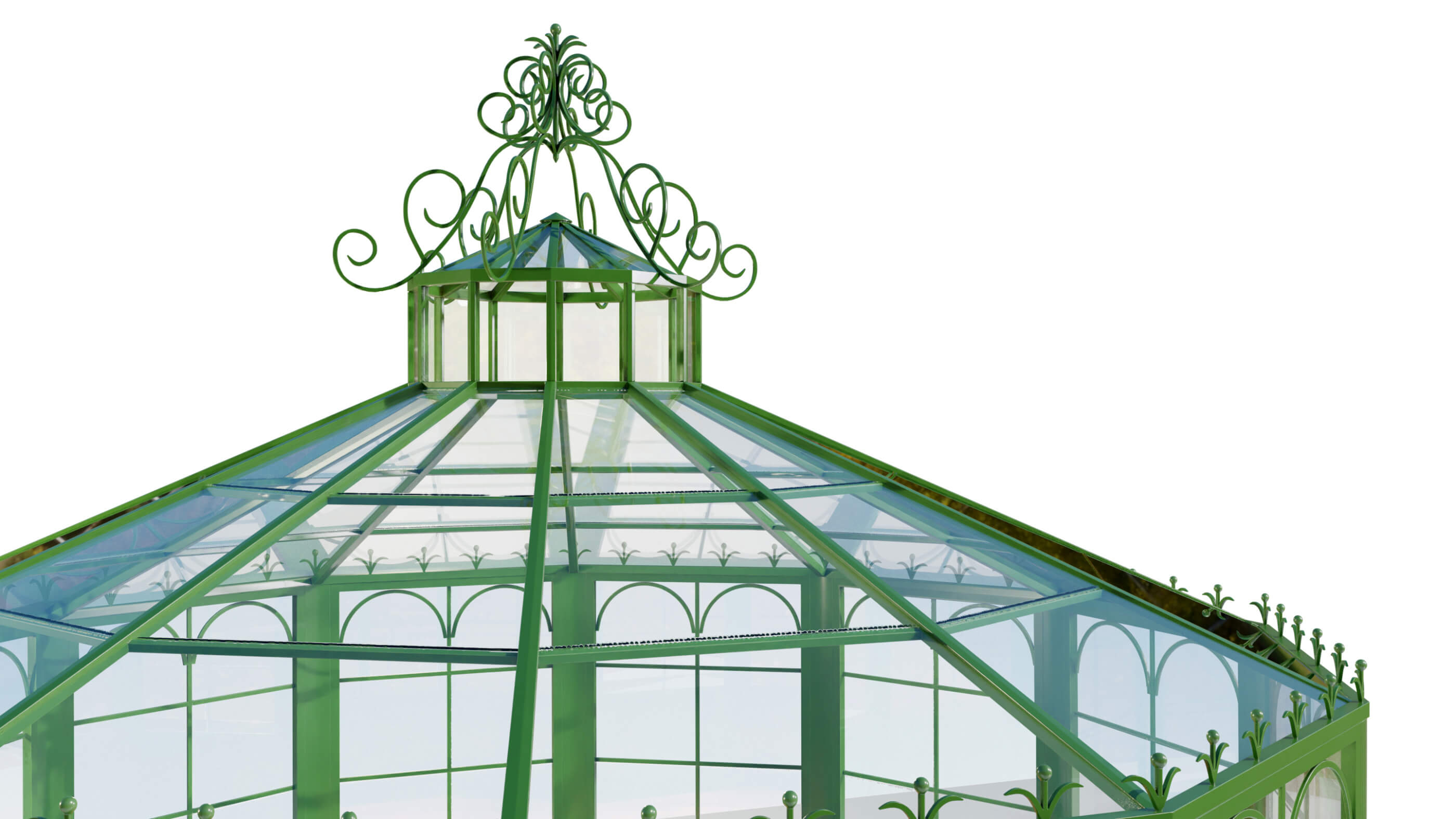 Italian Wrought Iron Greenhouse 2 - 3D Model by 3Dmae