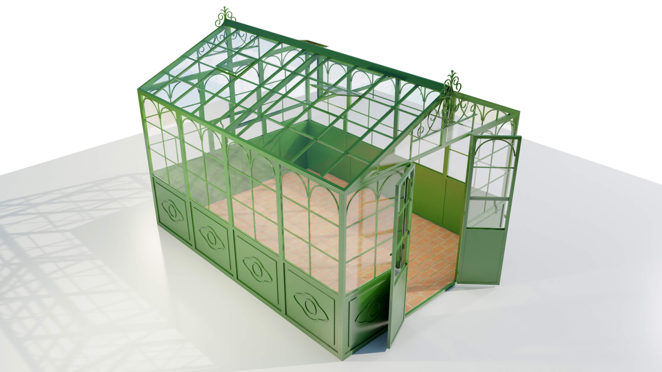 Italian Wrought Iron Greenhouse - 3D Model by 3Dmae