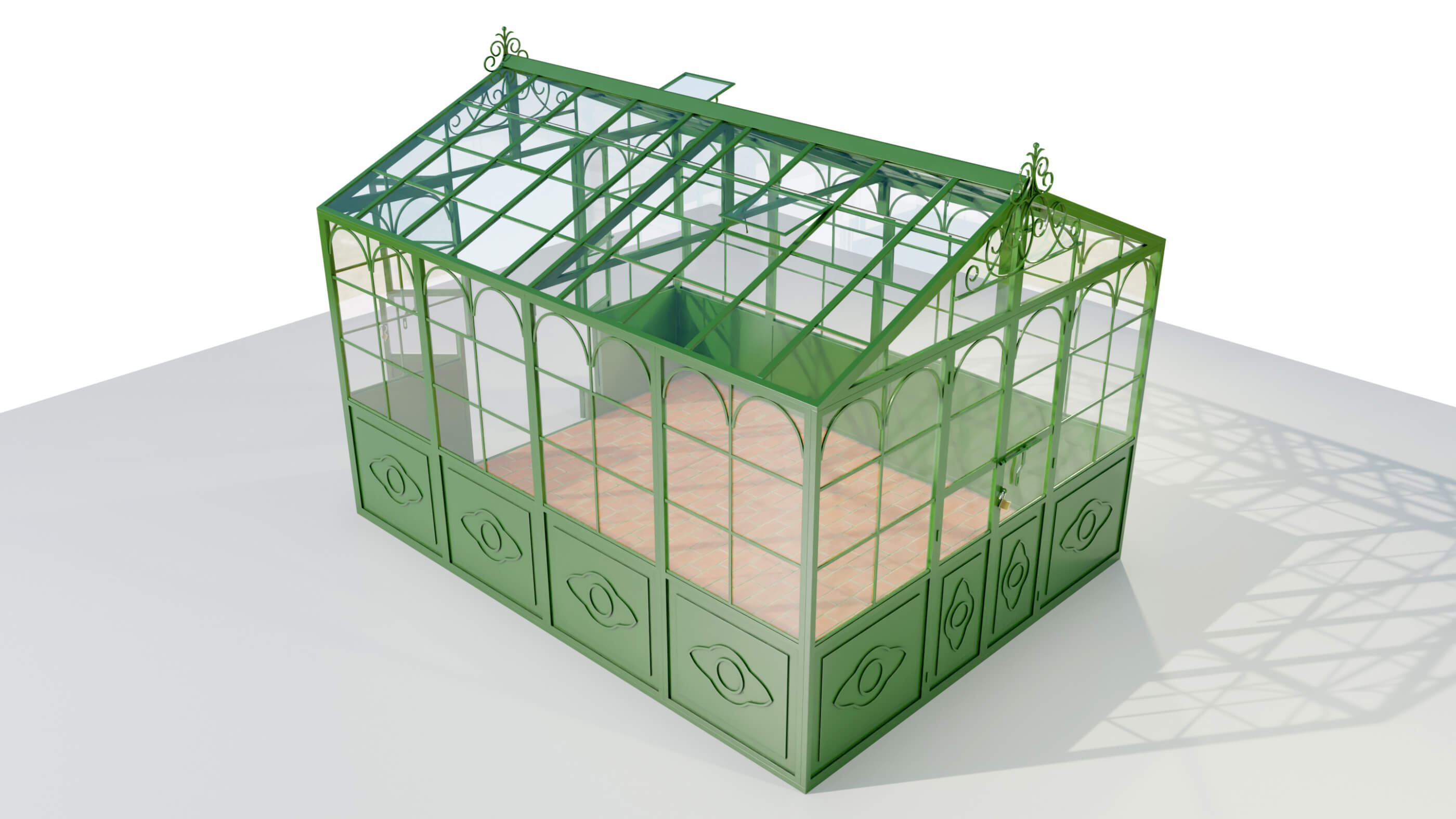 Italian Wrought Iron Greenhouse - 3D Model by 3Dmae