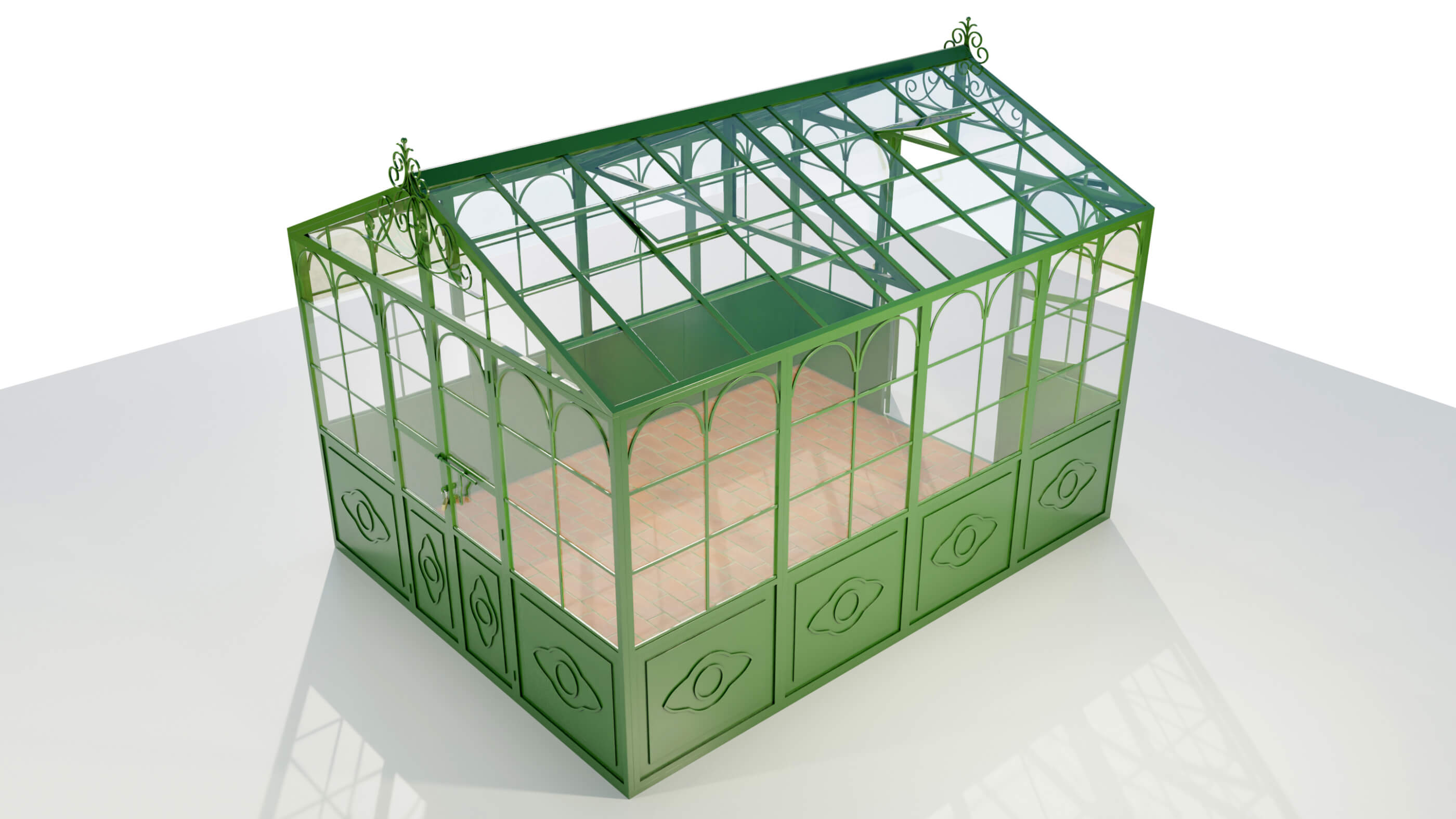 Italian Wrought Iron Greenhouse - 3D Model by 3Dmae