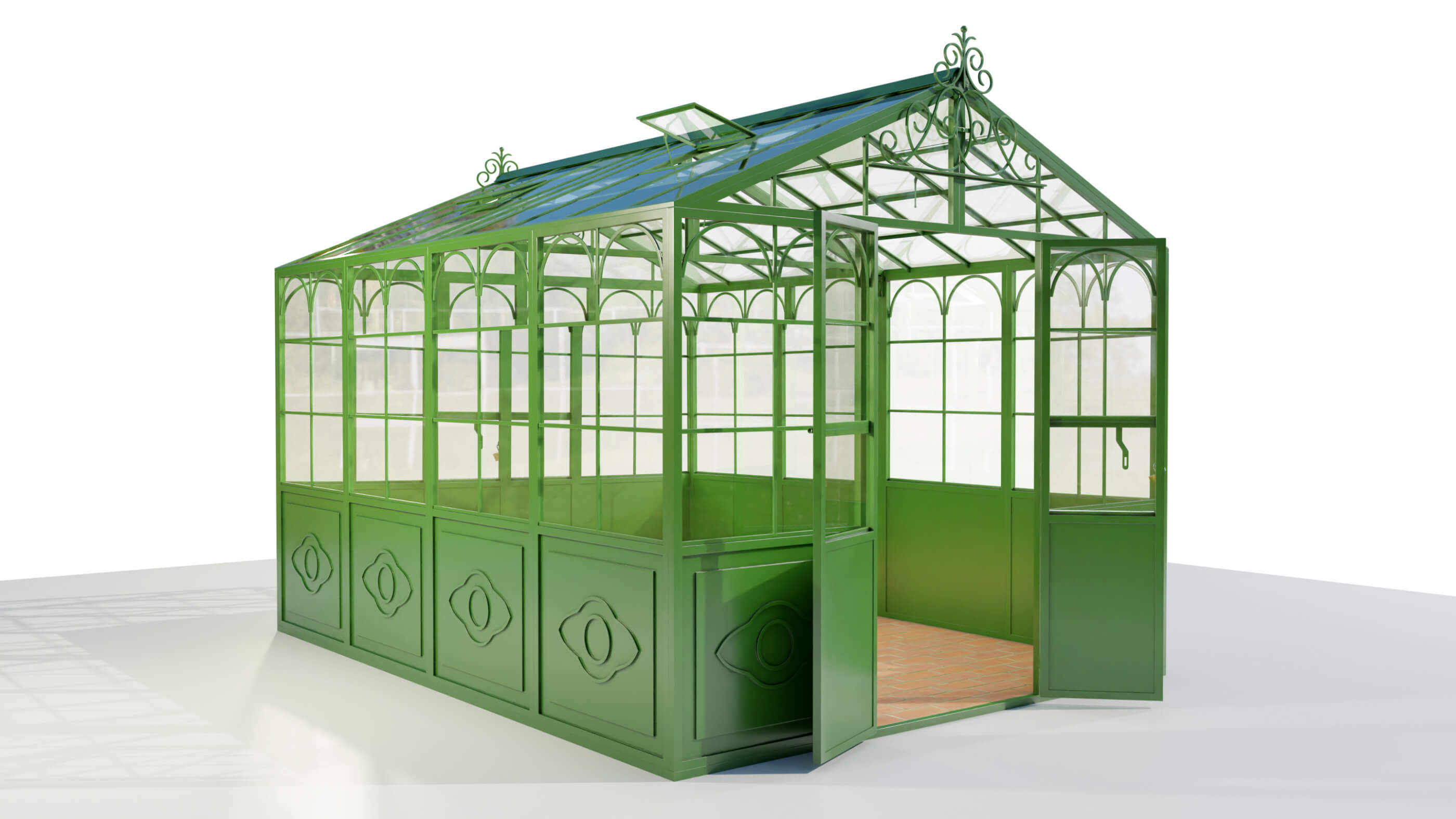 Italian Wrought Iron Greenhouse - 3D Model by 3Dmae