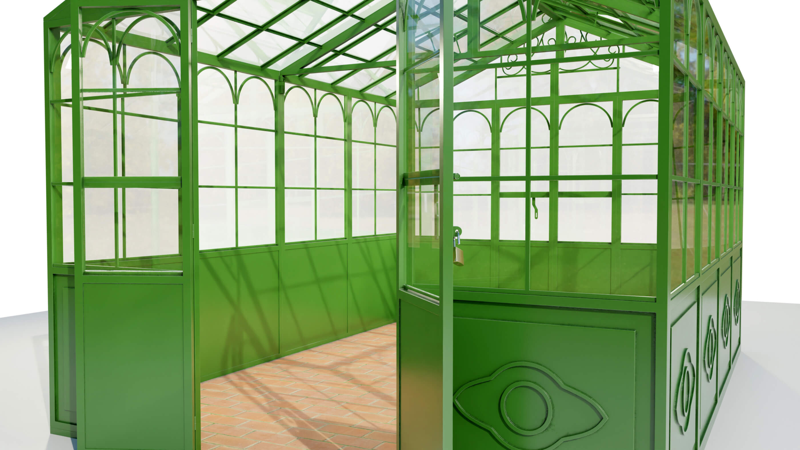 Italian Wrought Iron Greenhouse - 3D Model by 3Dmae
