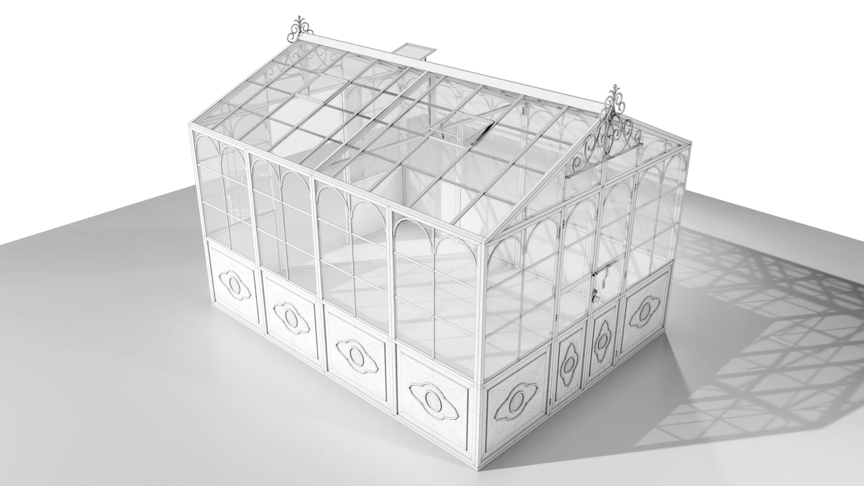 Italian Wrought Iron Greenhouse - 3D Model by 3Dmae
