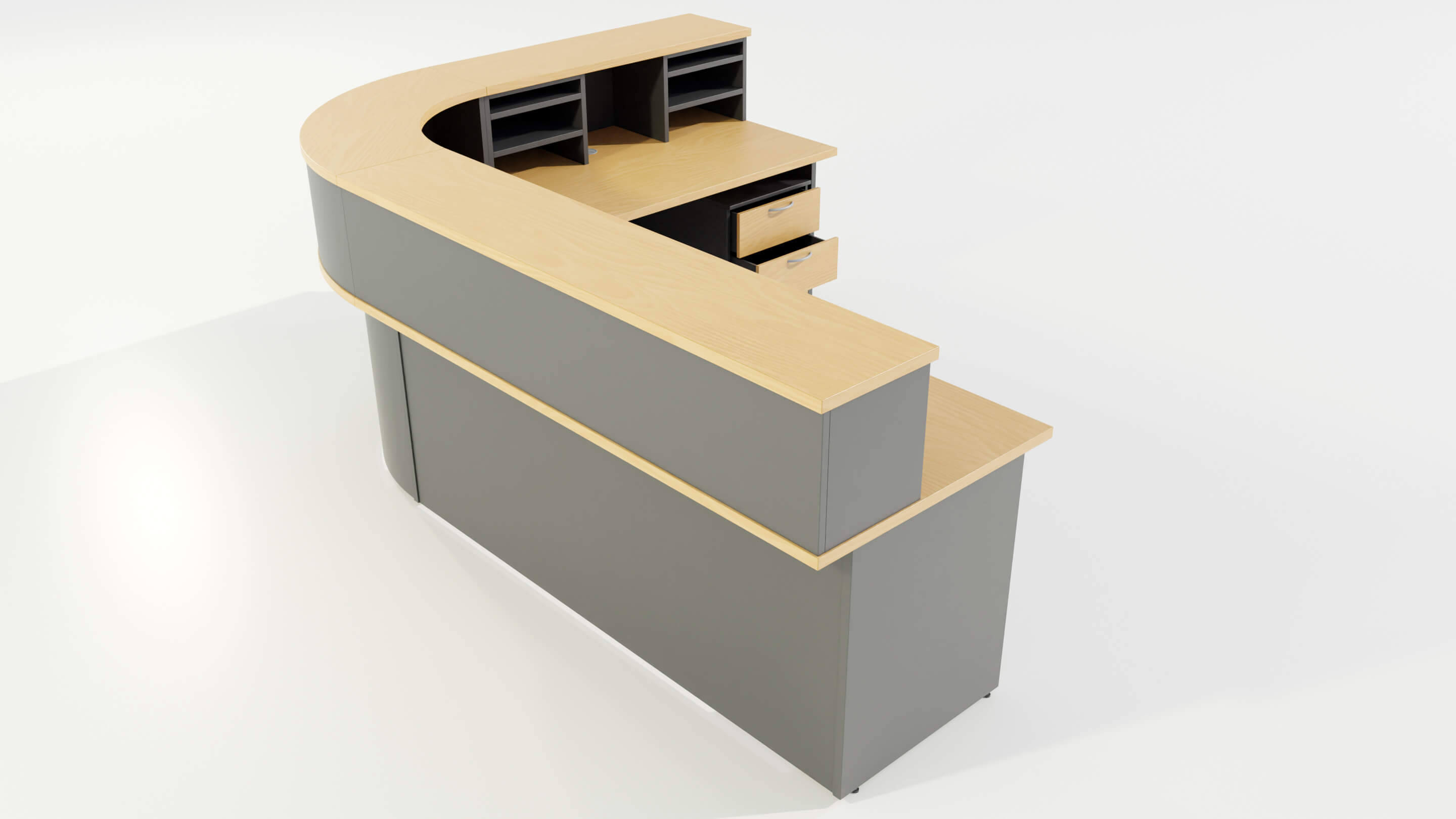 Office Desk - Reception 3D Model by 3Dmae
