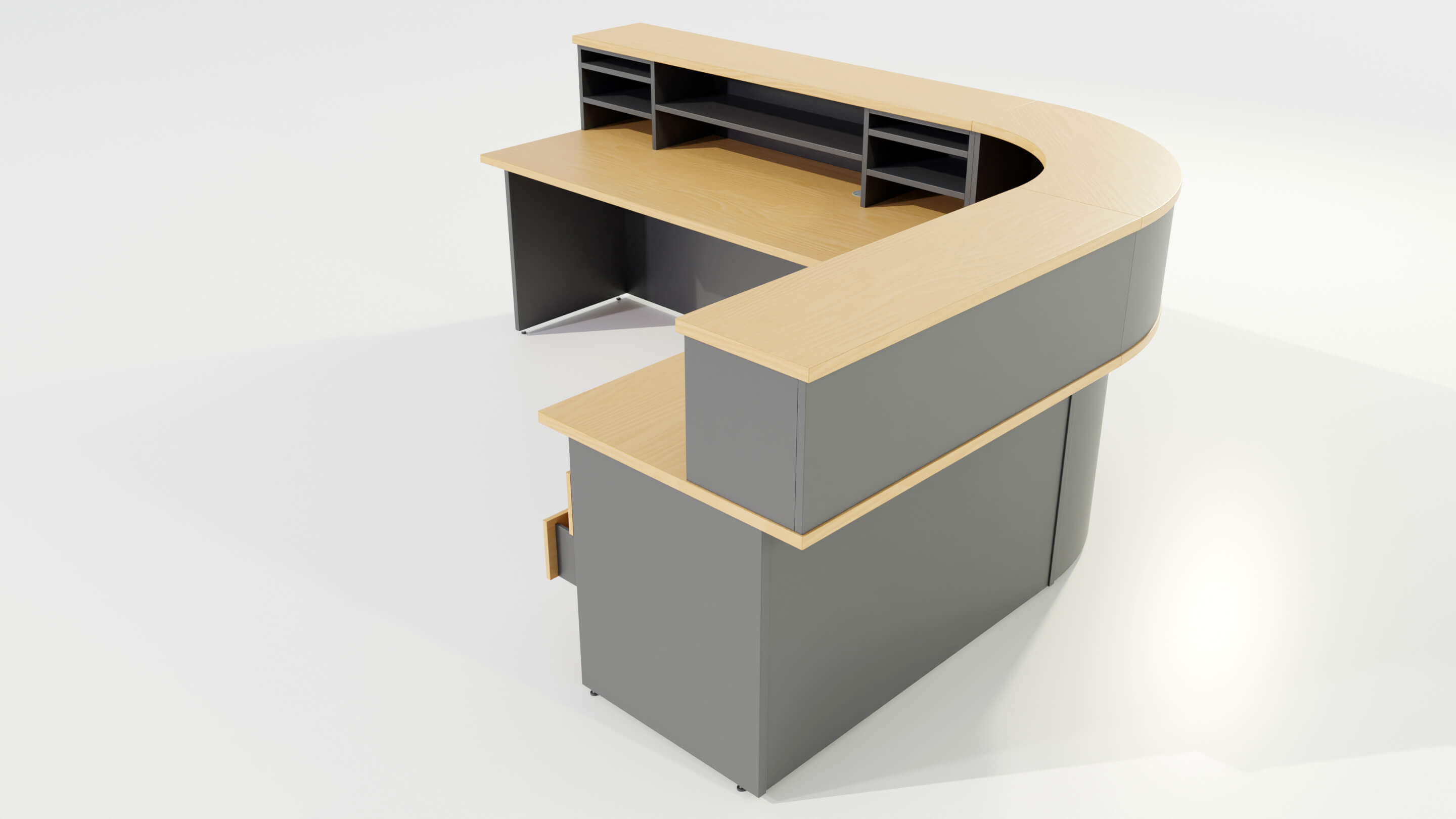 Office Desk - Reception 3D Model by 3Dmae
