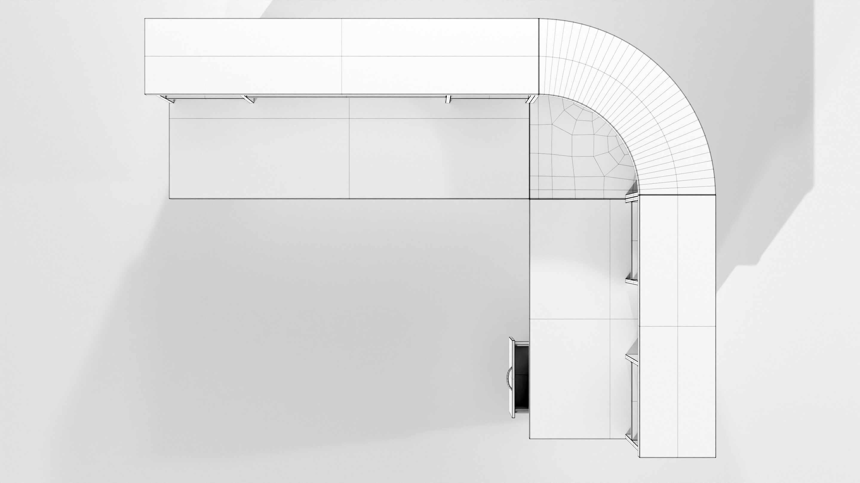 Office Desk - Reception 3D Model by 3Dmae