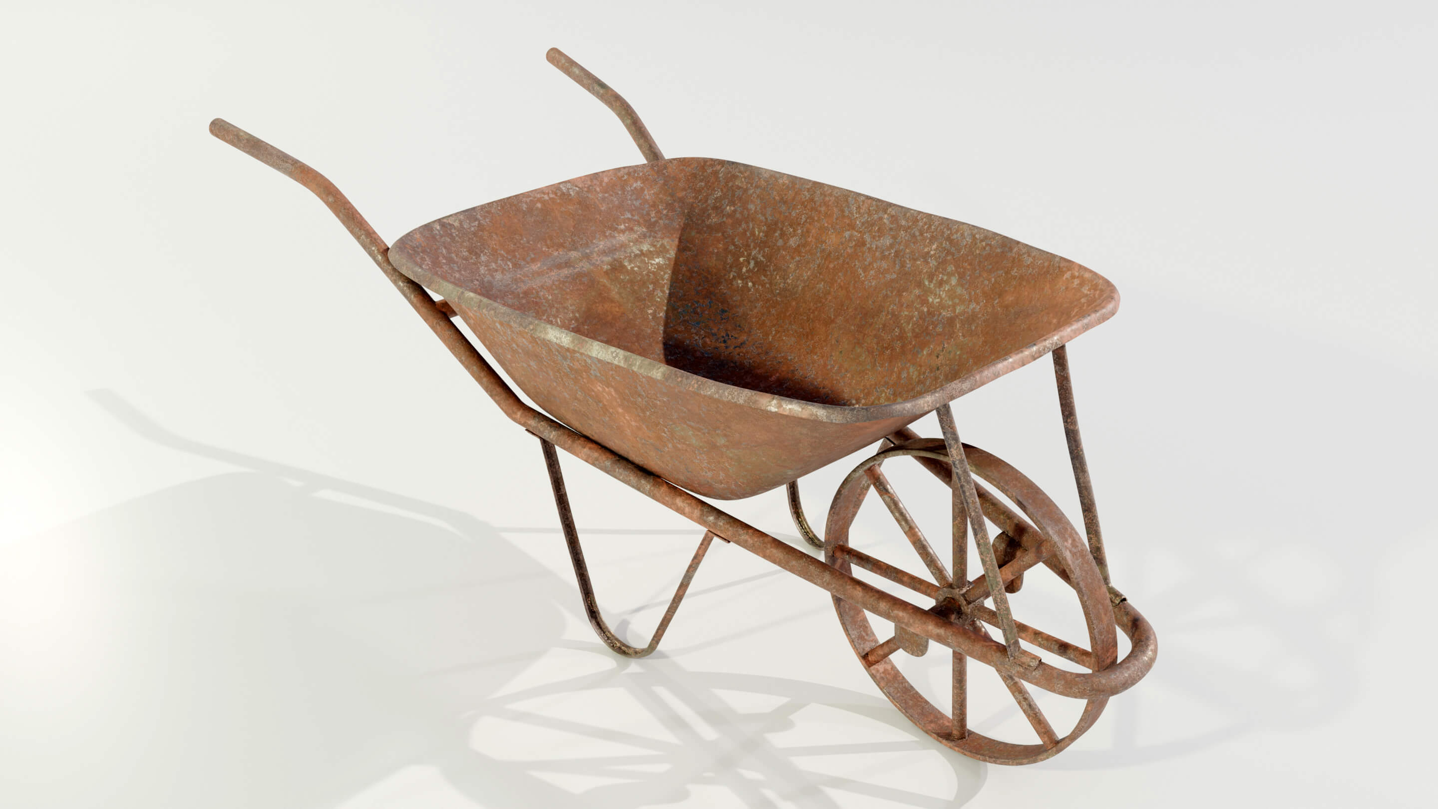 Old Rusty Wheelbarrow - 3D Model by 3Dmae