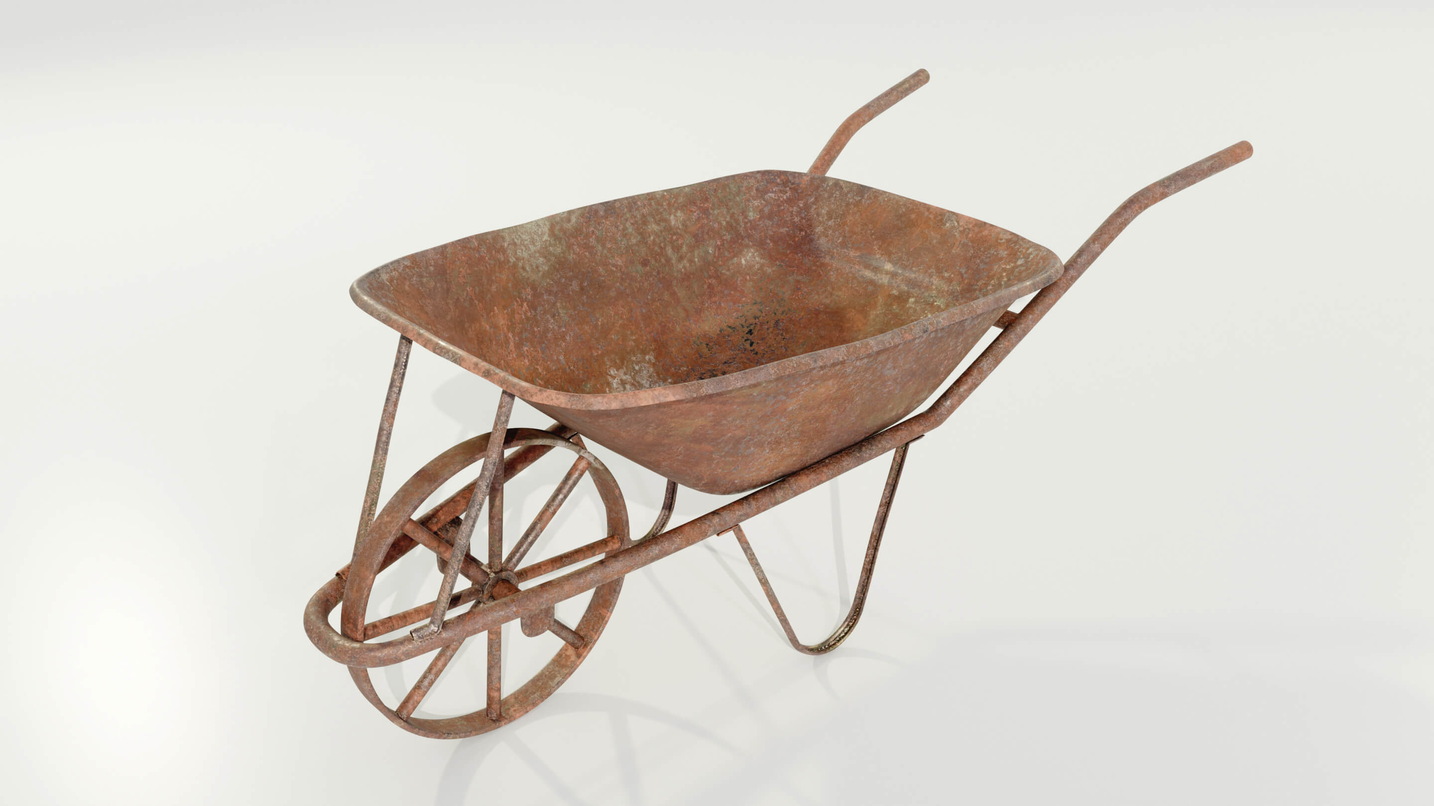 Old Rusty Wheelbarrow - 3D Model by 3Dmae