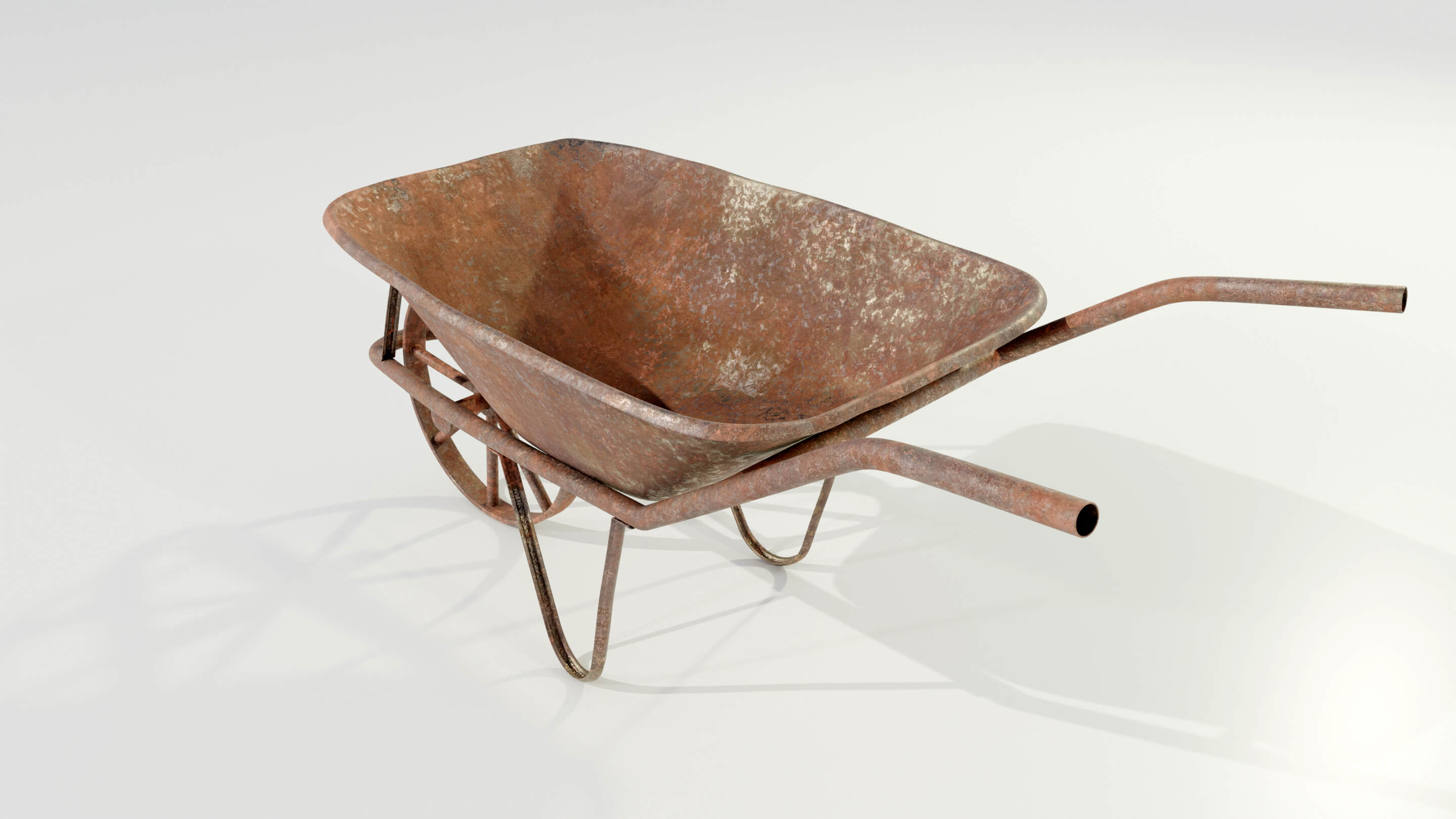Old Rusty Wheelbarrow - 3D Model by 3Dmae