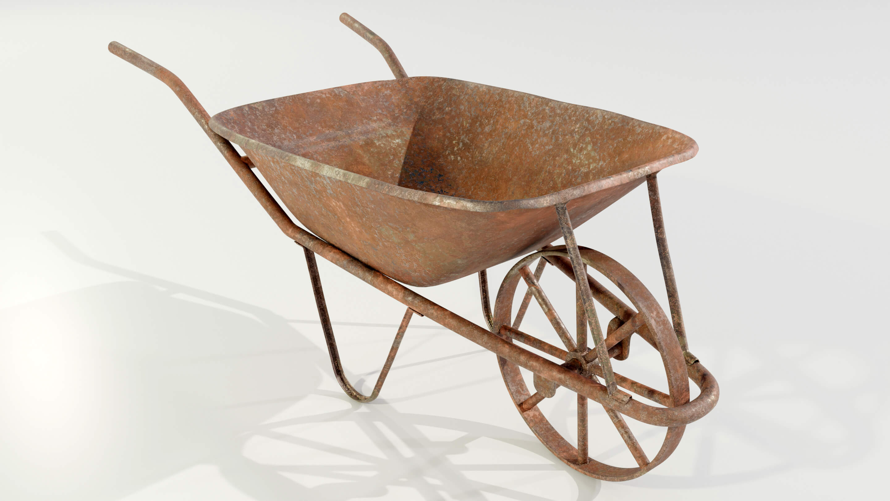 Old Rusty Wheelbarrow - 3D Model by 3Dmae