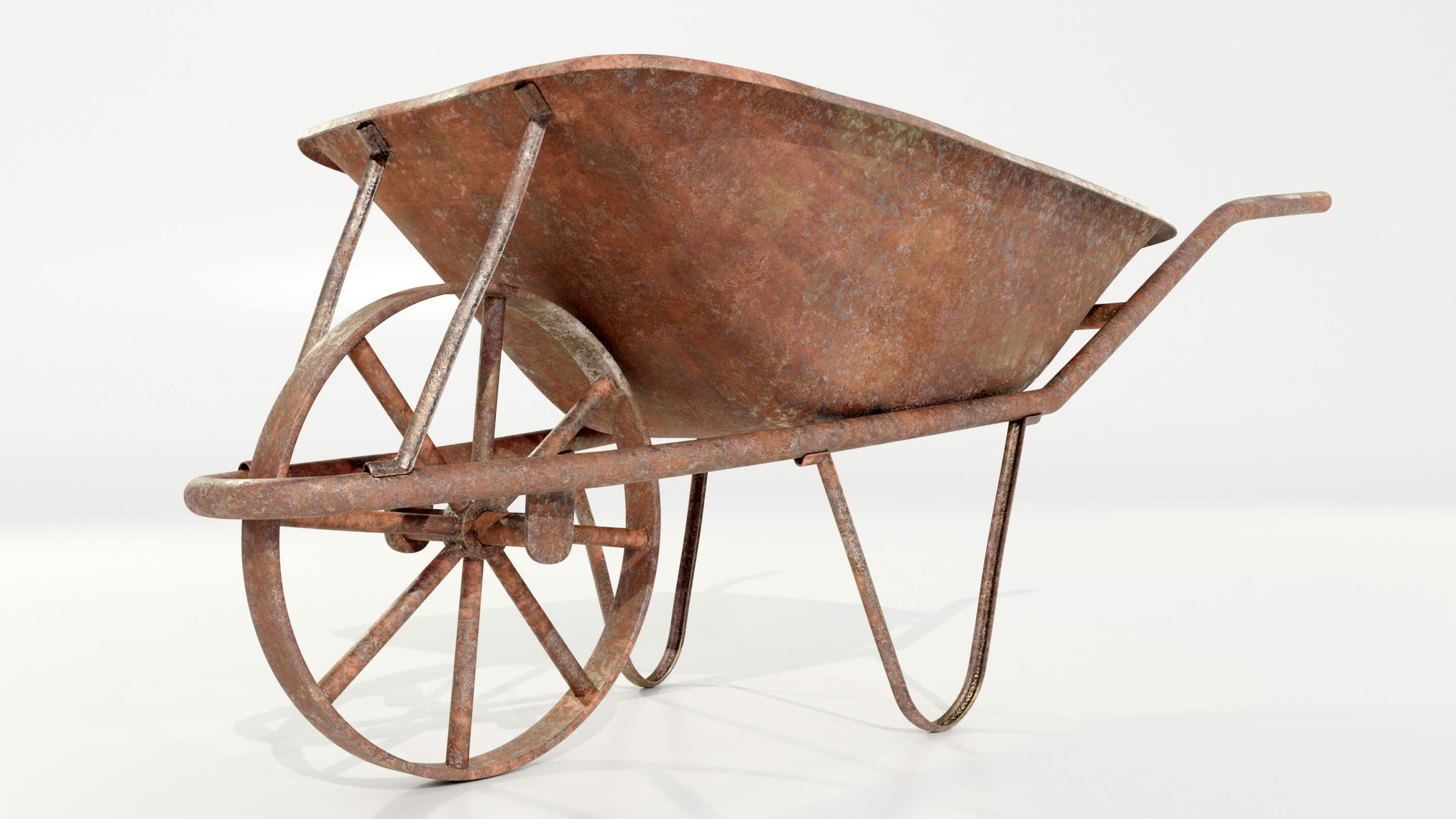 Old Rusty Wheelbarrow - 3D Model by 3Dmae