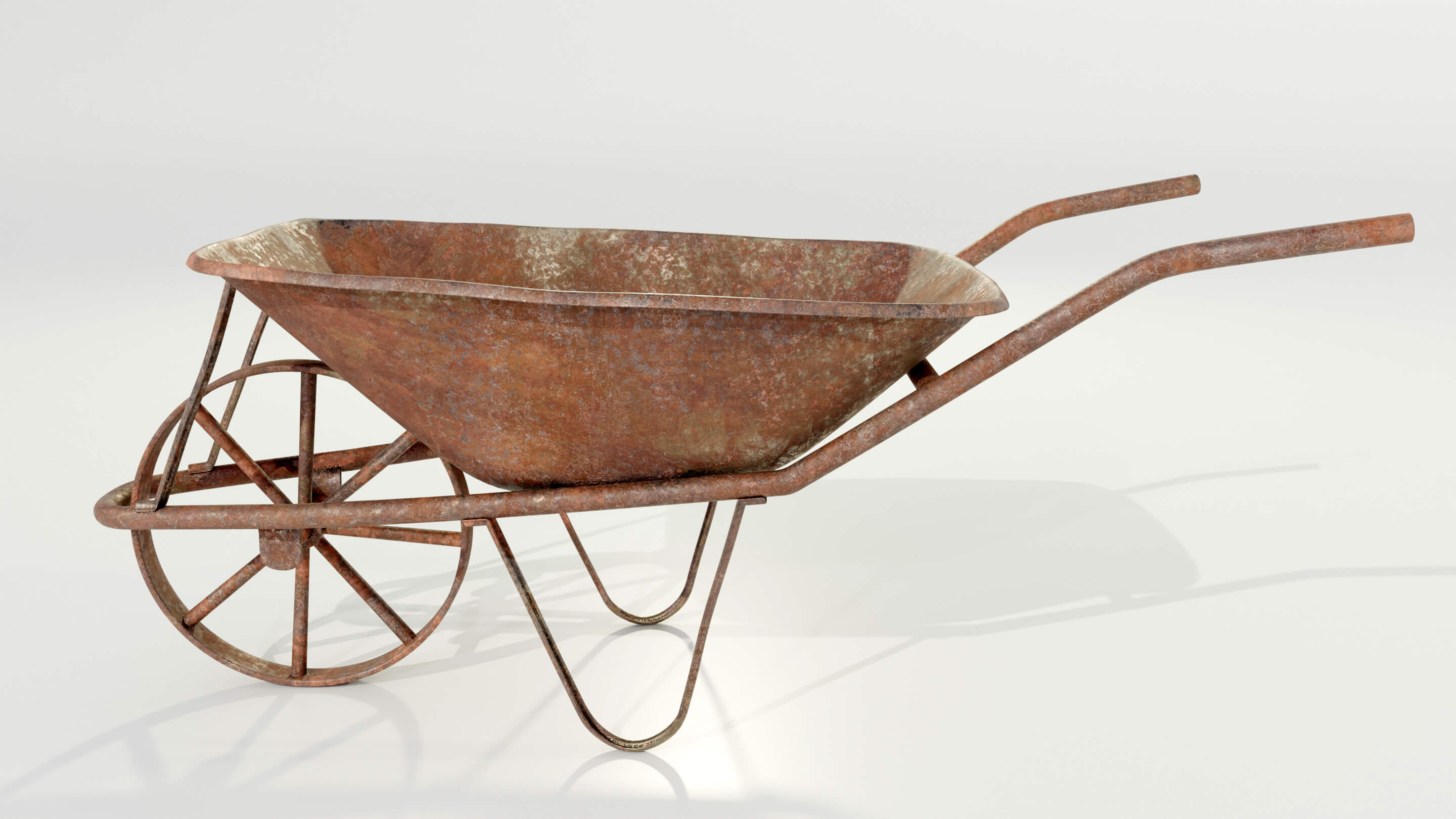 Old Rusty Wheelbarrow - 3D Model by 3Dmae