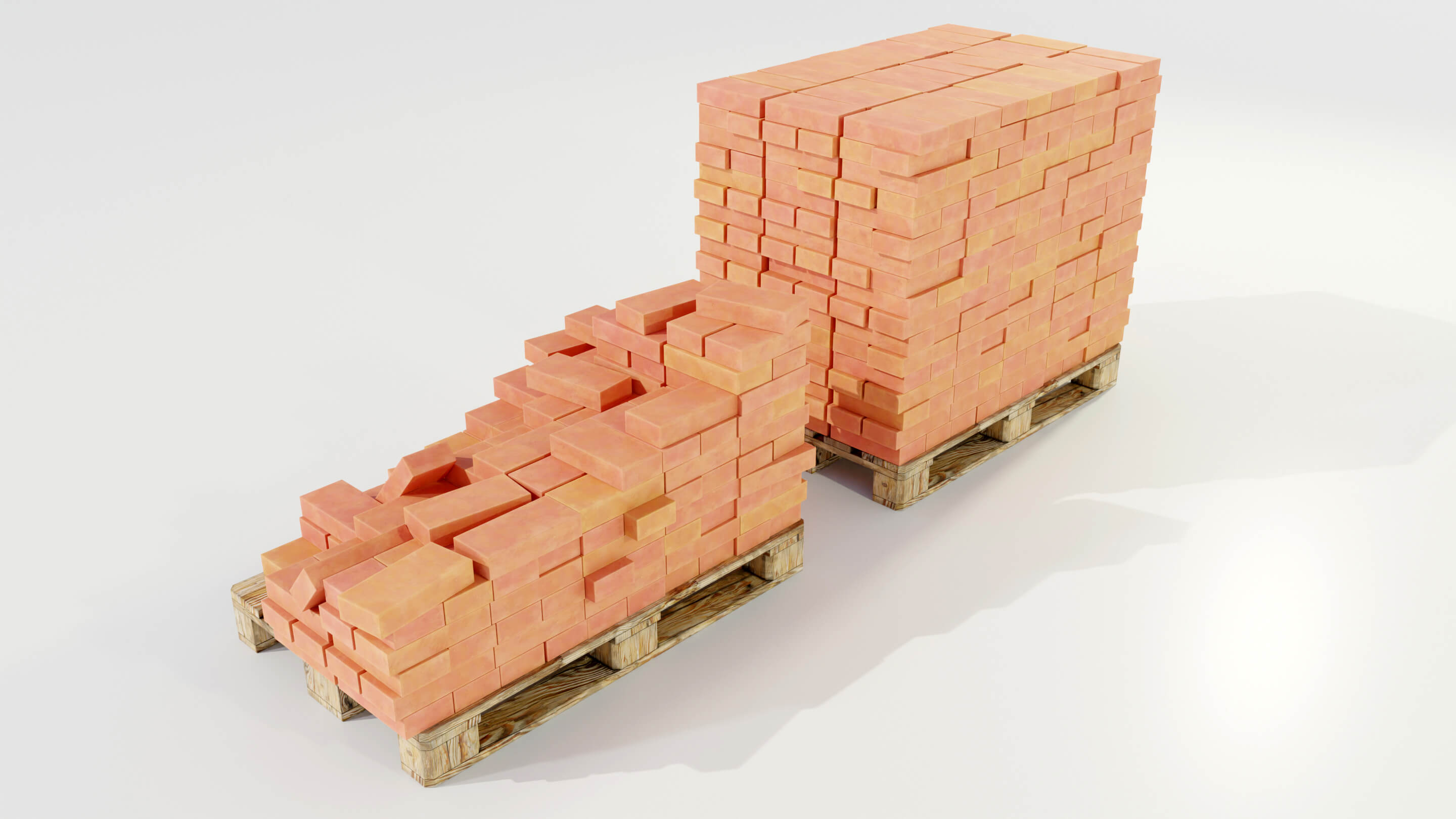 Pallet With Bricks - 3D Model by 3Dmae