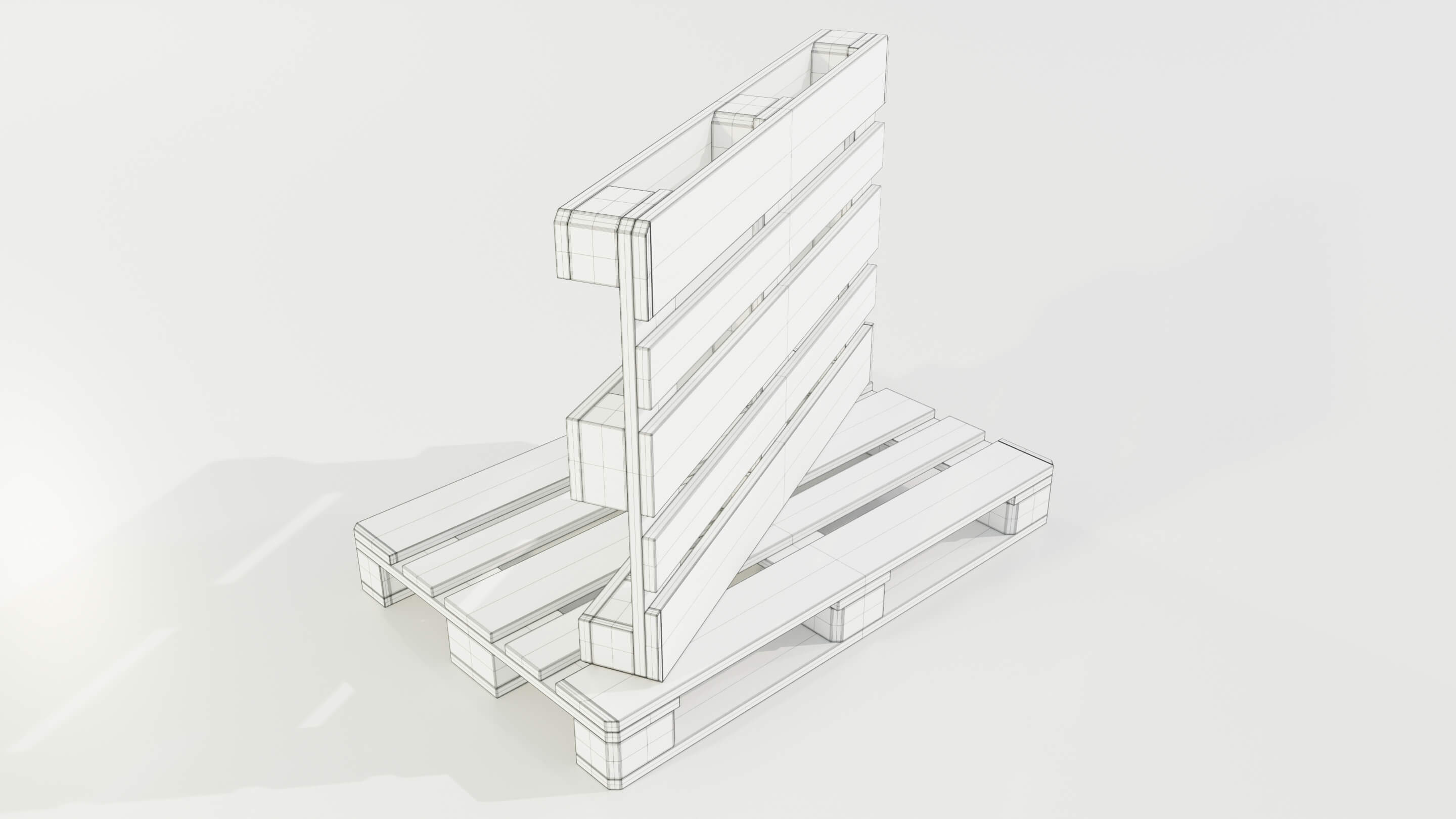 Wooden Pallets - 3D Model by 3Dmae